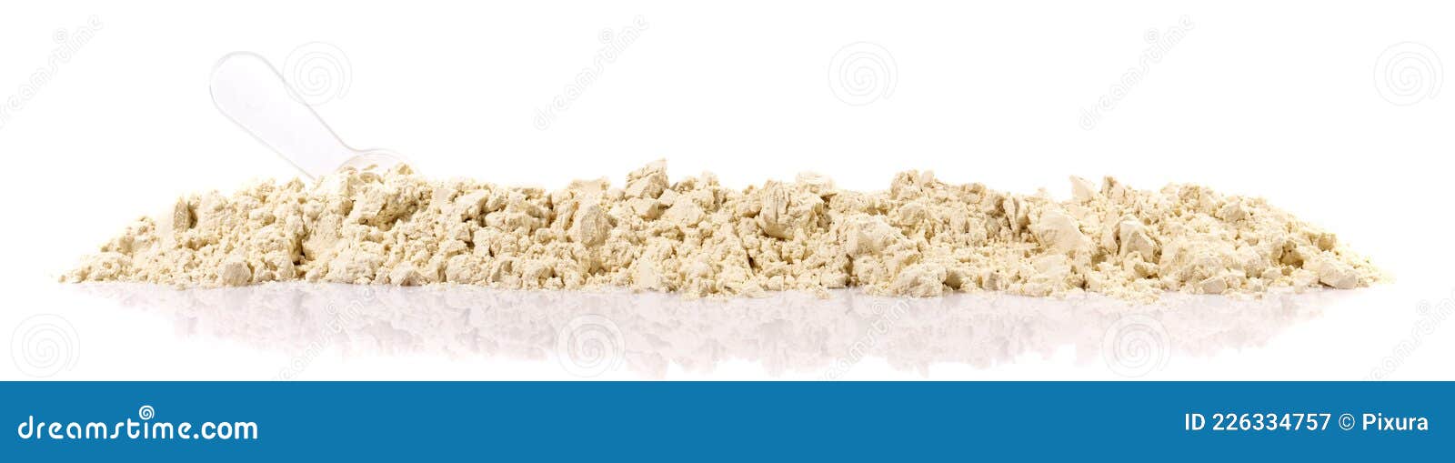 Protein Powder Banner Isolated on White Background Stock Image - Image ...