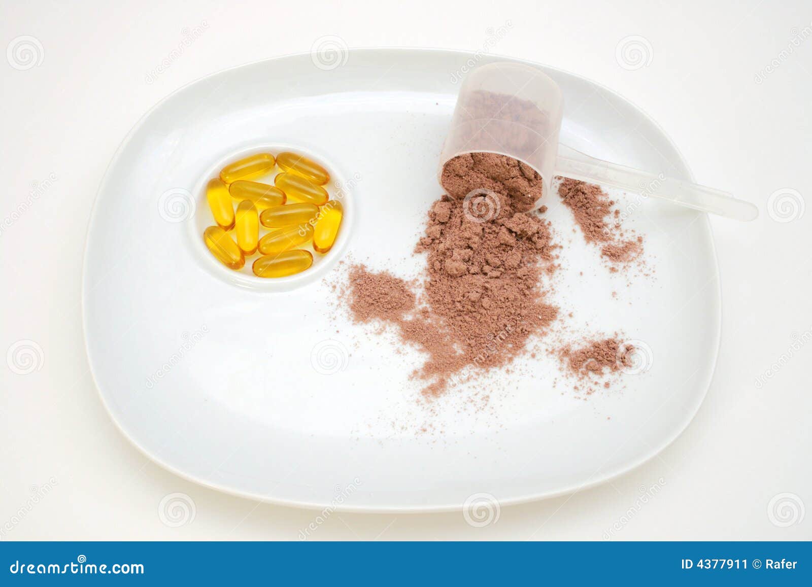 Protein Powder and Fish Oil Stock Image - Image of horizontal, colorful ...