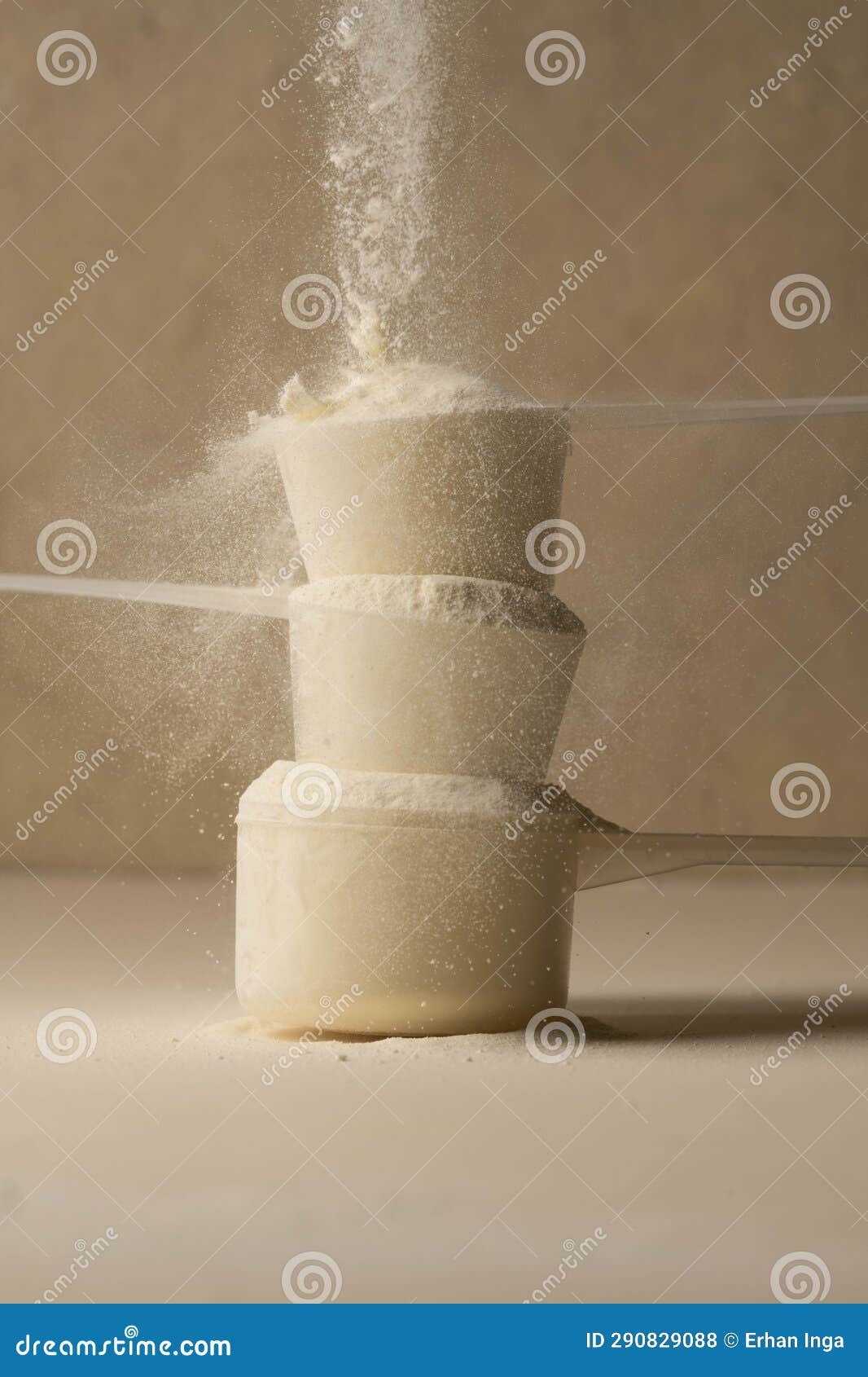 Protein Powder in a Measuring Scoops Stock Photo - Image of concentrate ...