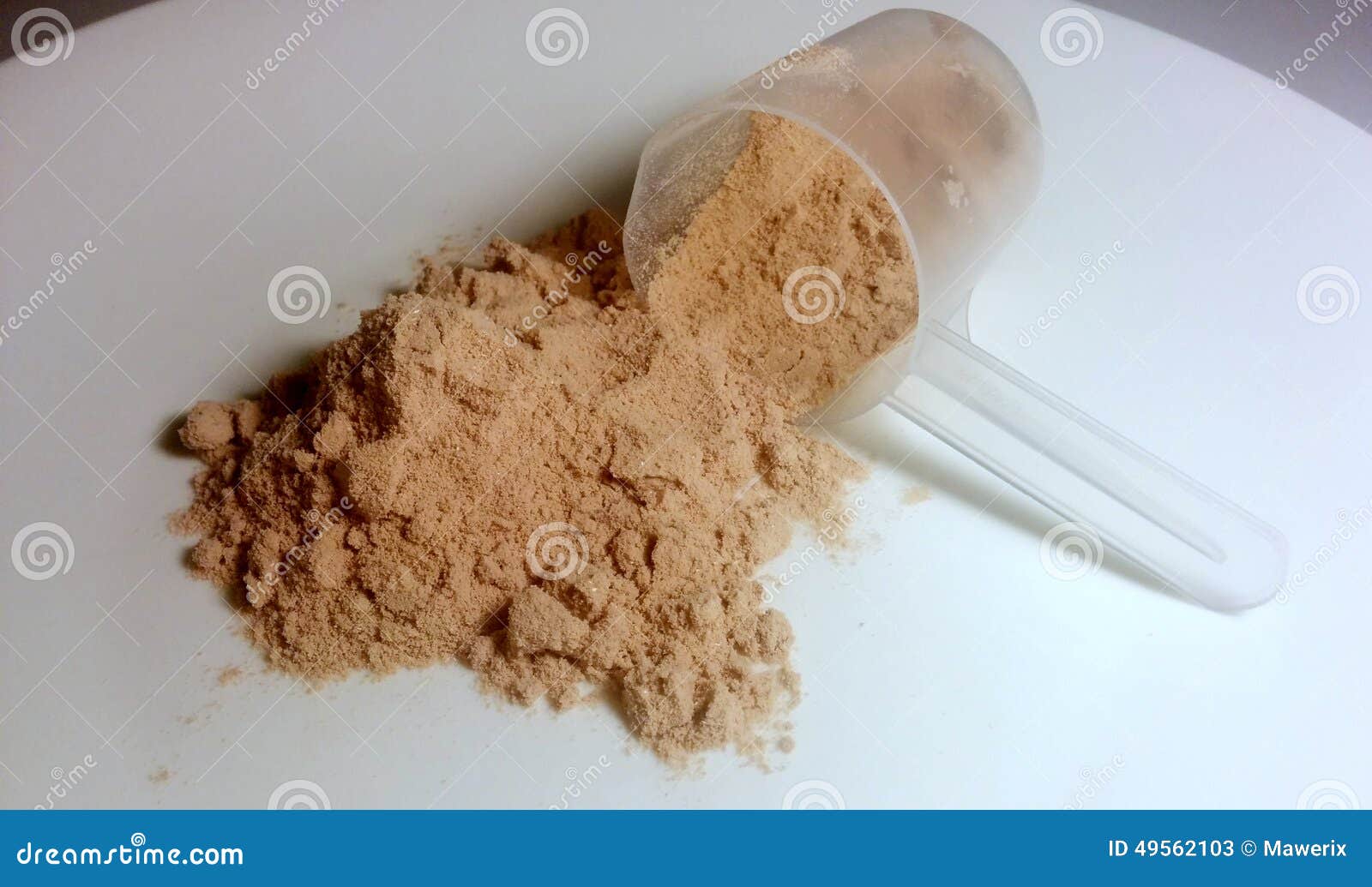 PRotein powder on plate stock image. Image of fitness - 49562103