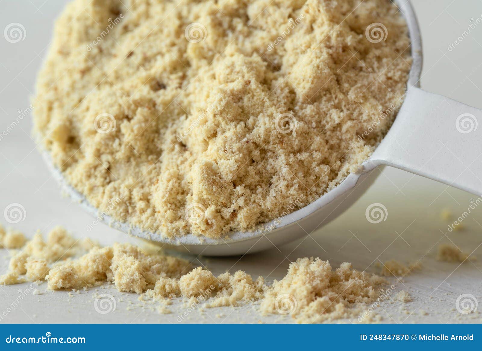 Protein Powder Spilled from a Teaspoon Stock Photo - Image of teaspoon ...