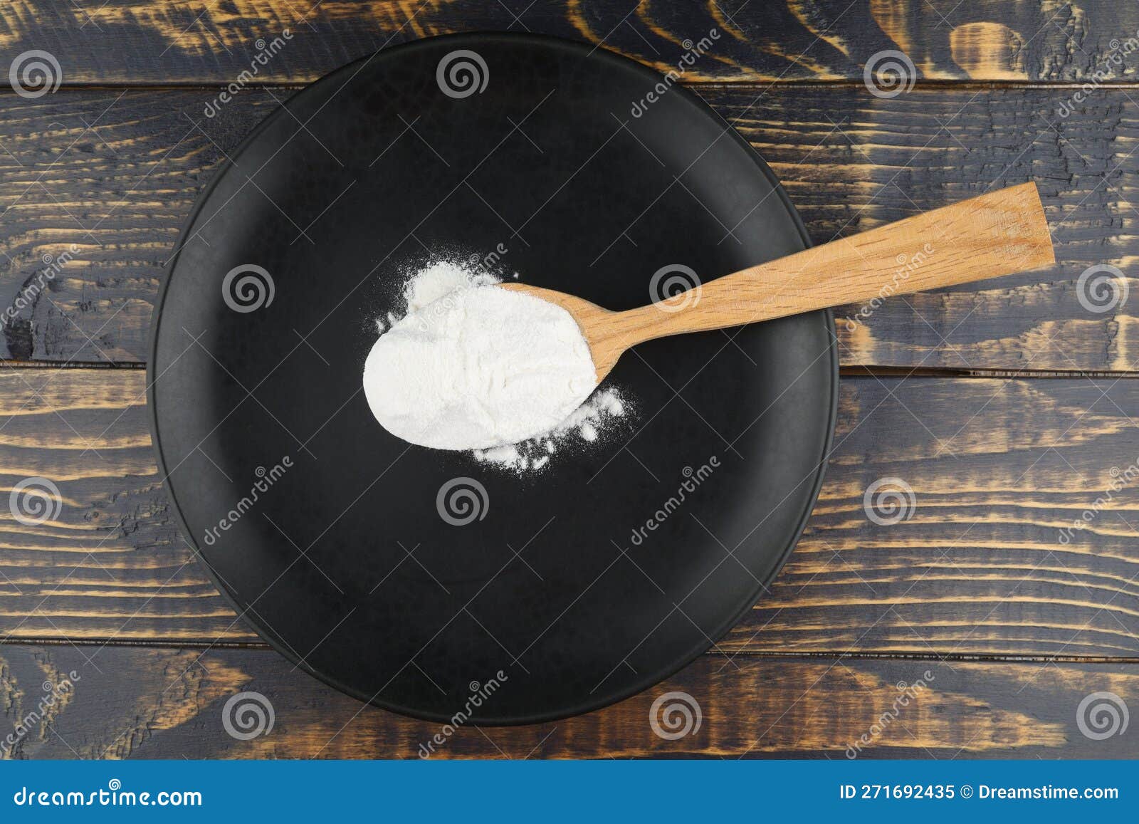 Protein Powder in a Spoon on a Plate Stock Image - Image of diet, scoop ...