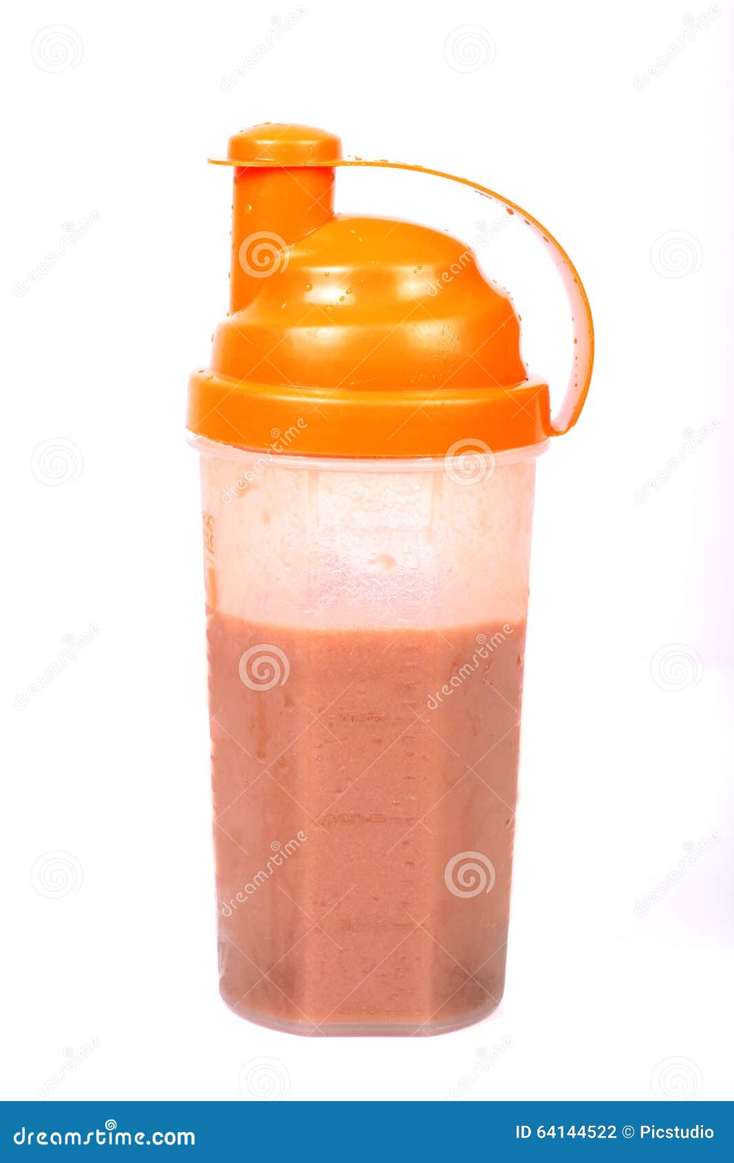 Protein shake stock photo. Image of meal, white, background - 64144522