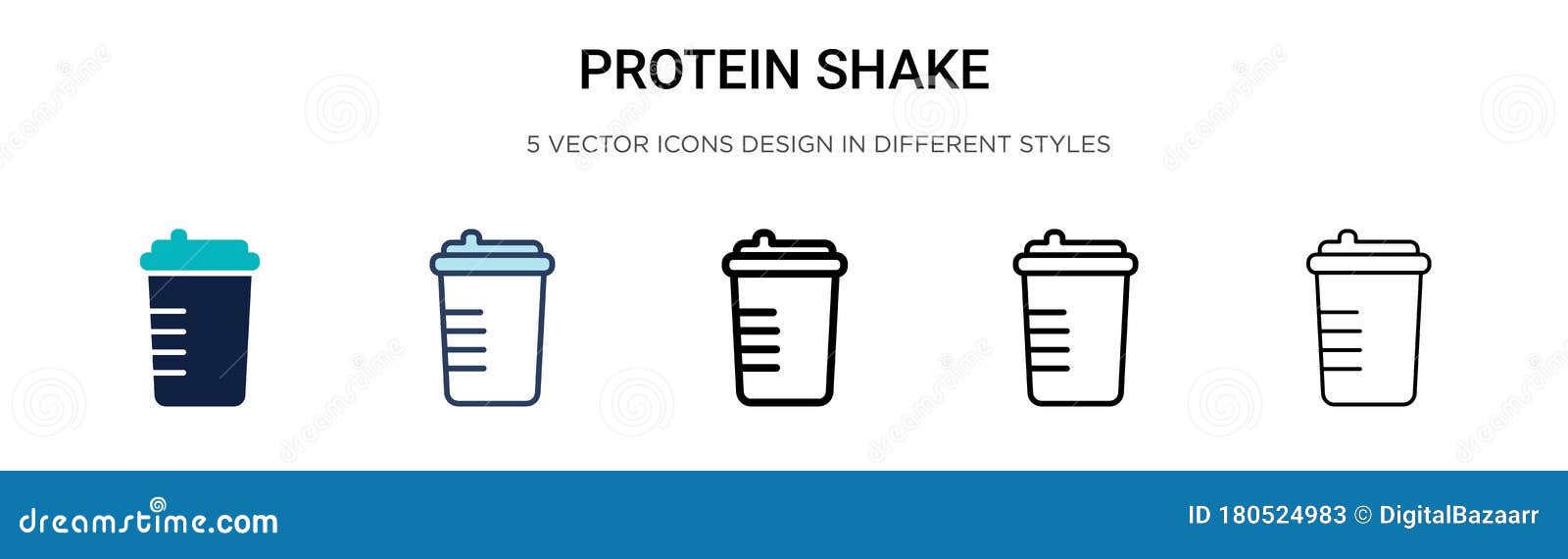 Protein Shake Icon in Filled, Thin Line, Outline and Stroke Style ...
