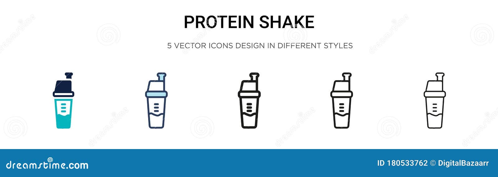Protein Shake Icon in Filled, Thin Line, Outline and Stroke Style ...