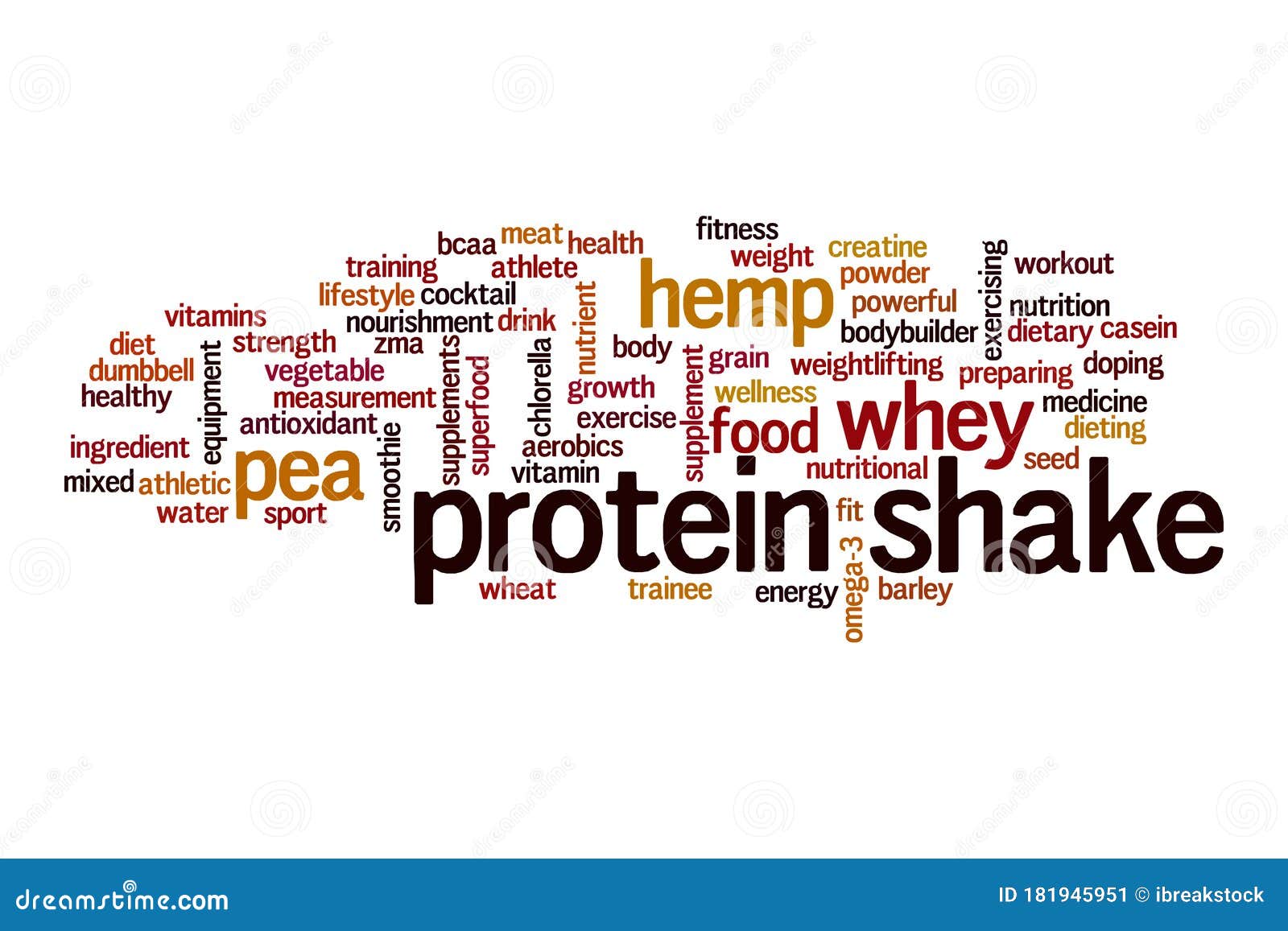 Protein Shake Word Cloud Concept Stock Illustration - Illustration of ...