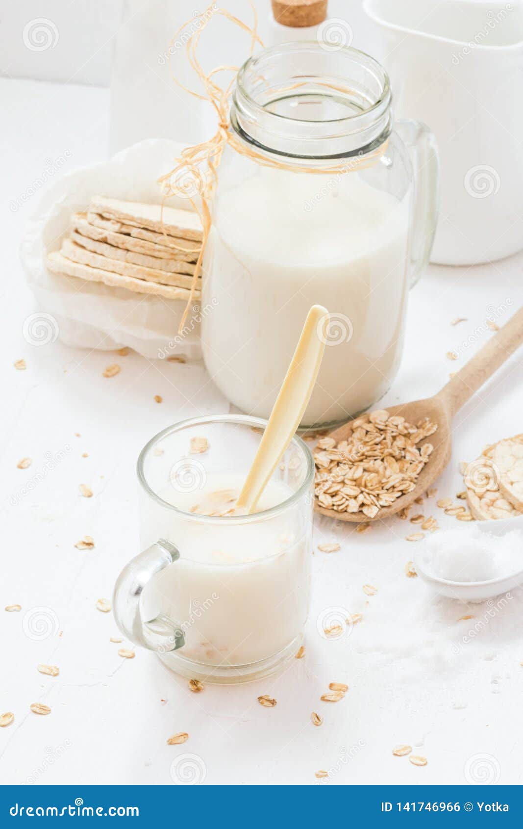 Protein Source Oat Milk Homemade Product Stock Photo - Image of source ...
