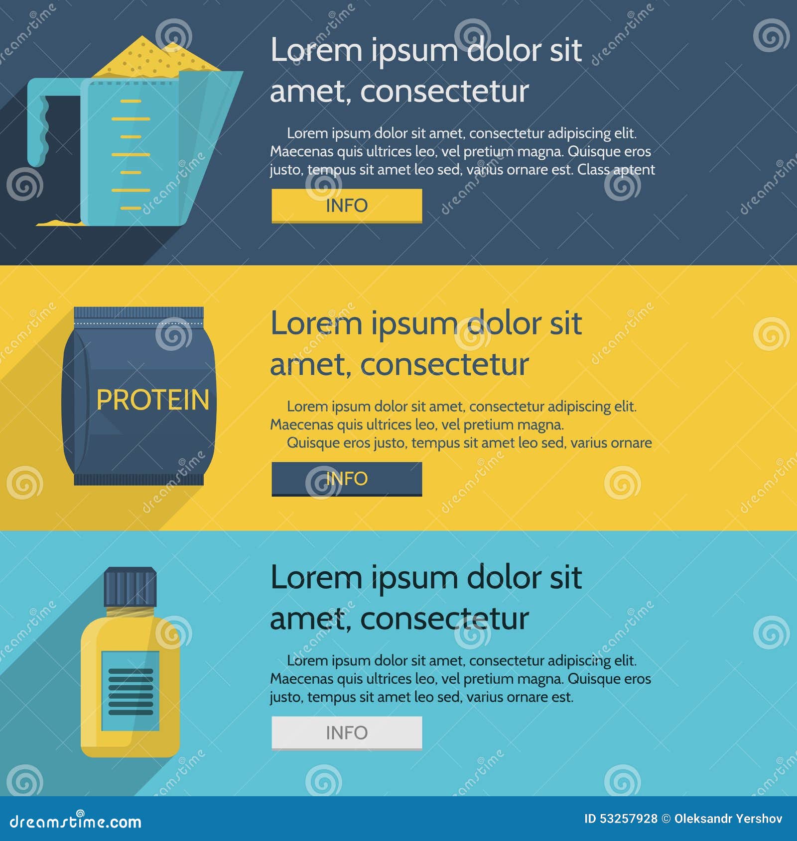 Protein Supplements Colored Illustration Stock Illustration ...