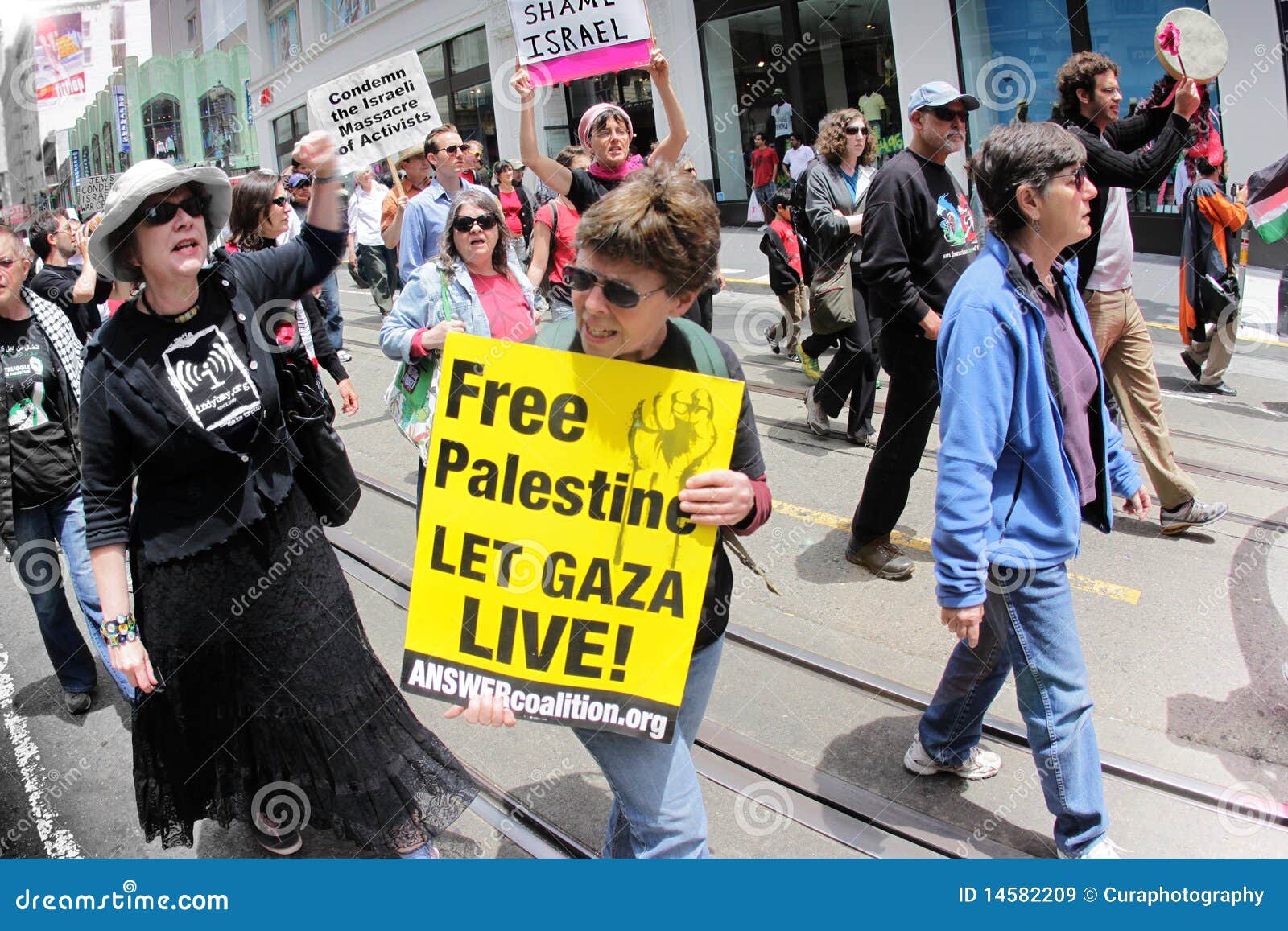 Protest redaktionelles stockbild. Bild von person, palästina - 14582209