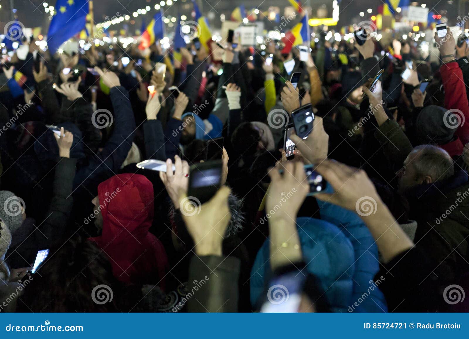 Protest Against Corruption Reforms in Bucharest Editorial Photo - Image ...