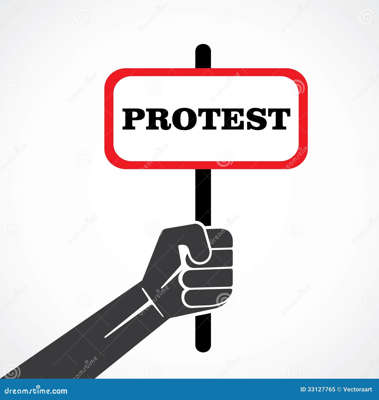 Protest banner stock vector. Illustration of poster, business - 33127765