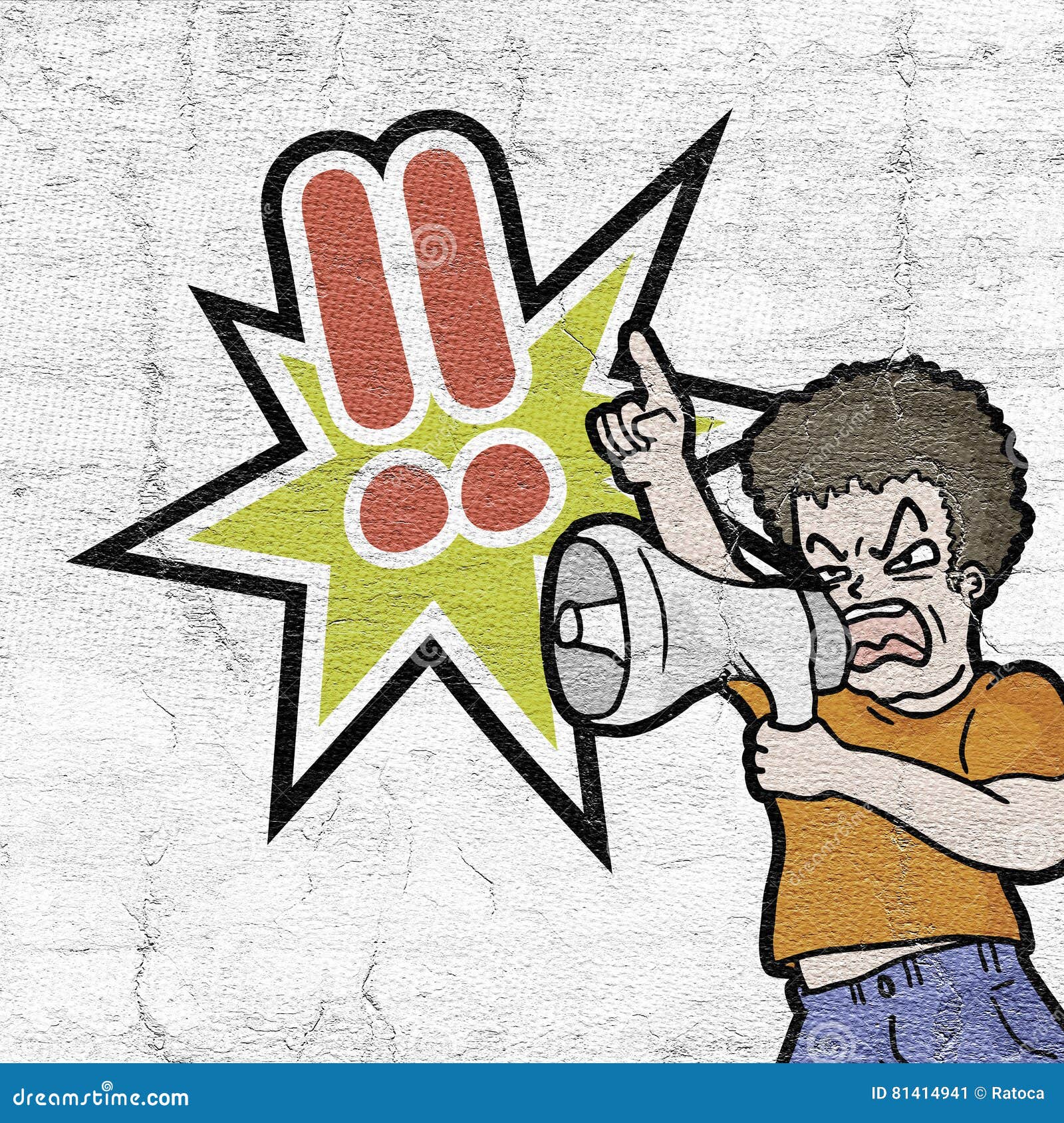 Protest boy stock illustration. Illustration of human - 81414941