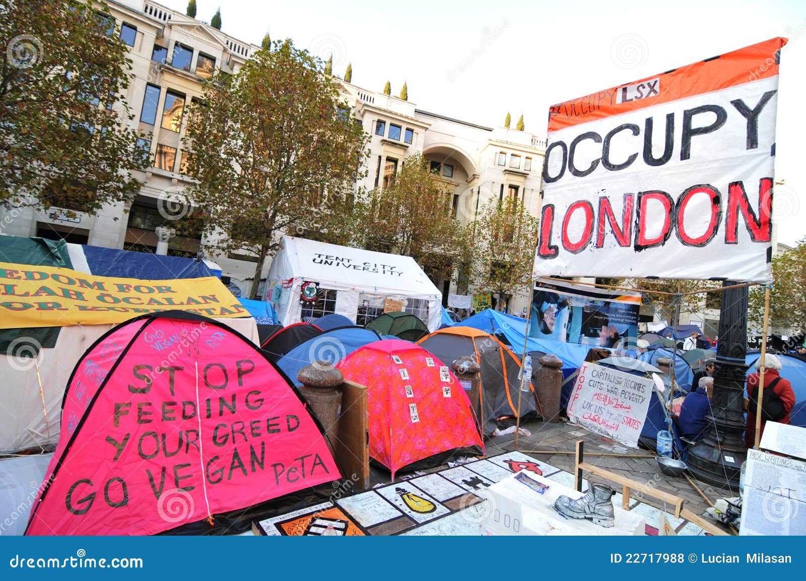 Protest camp editorial stock photo. Image of camp, global - 22717988