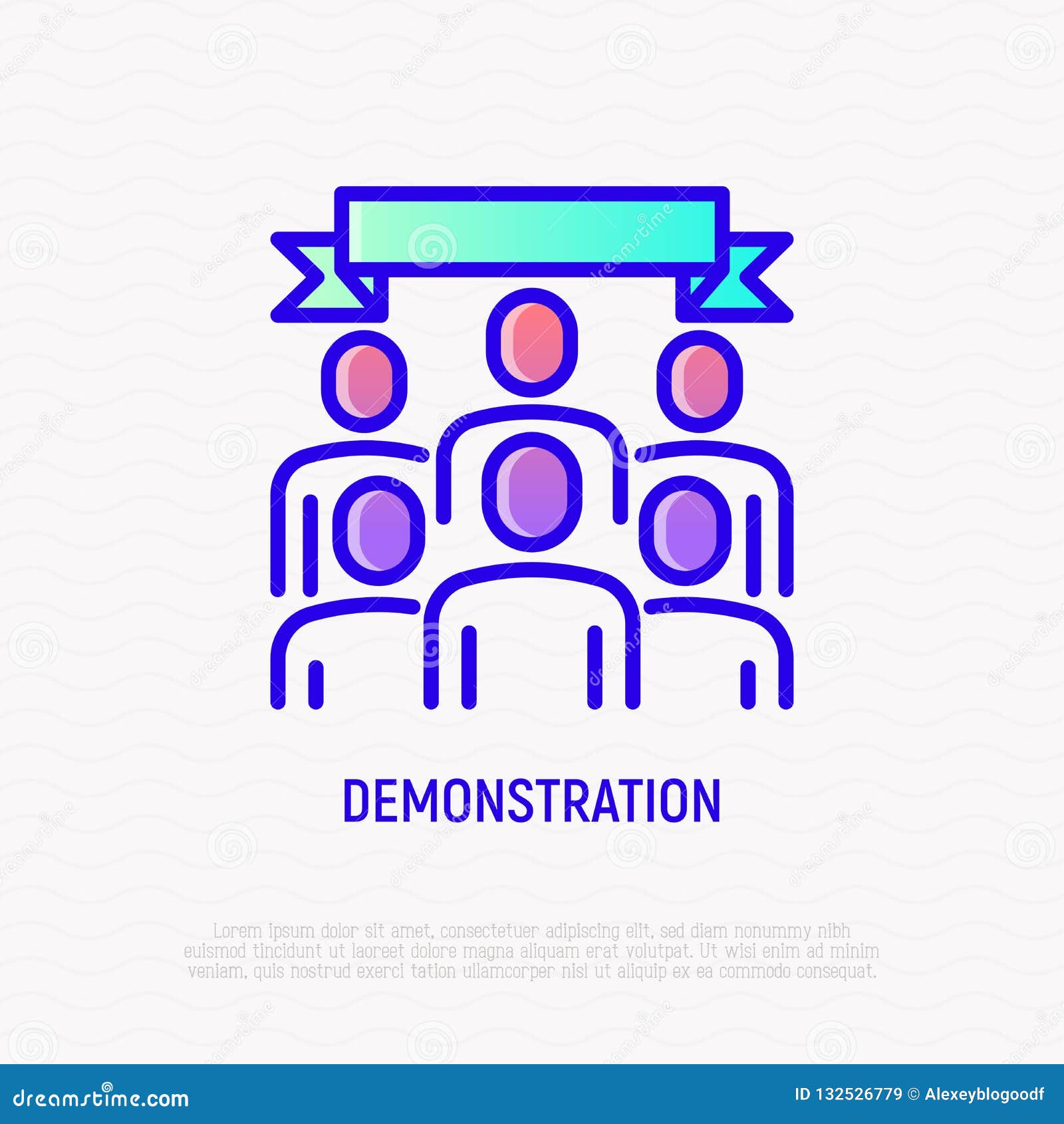 Protest, Demonstration Thin Line Icon Stock Vector - Illustration of ...