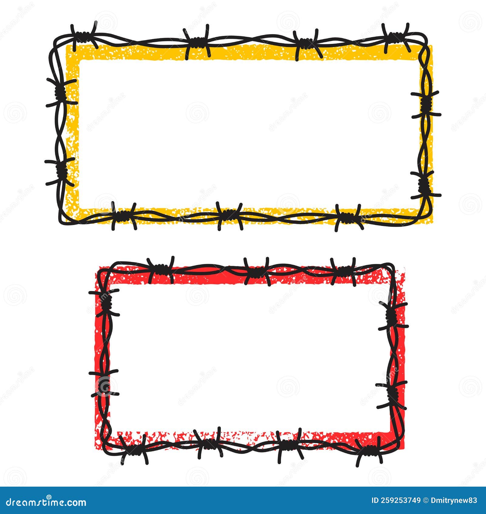 Protest Event Banner - Frame with Barbed Wire Stock Illustration ...