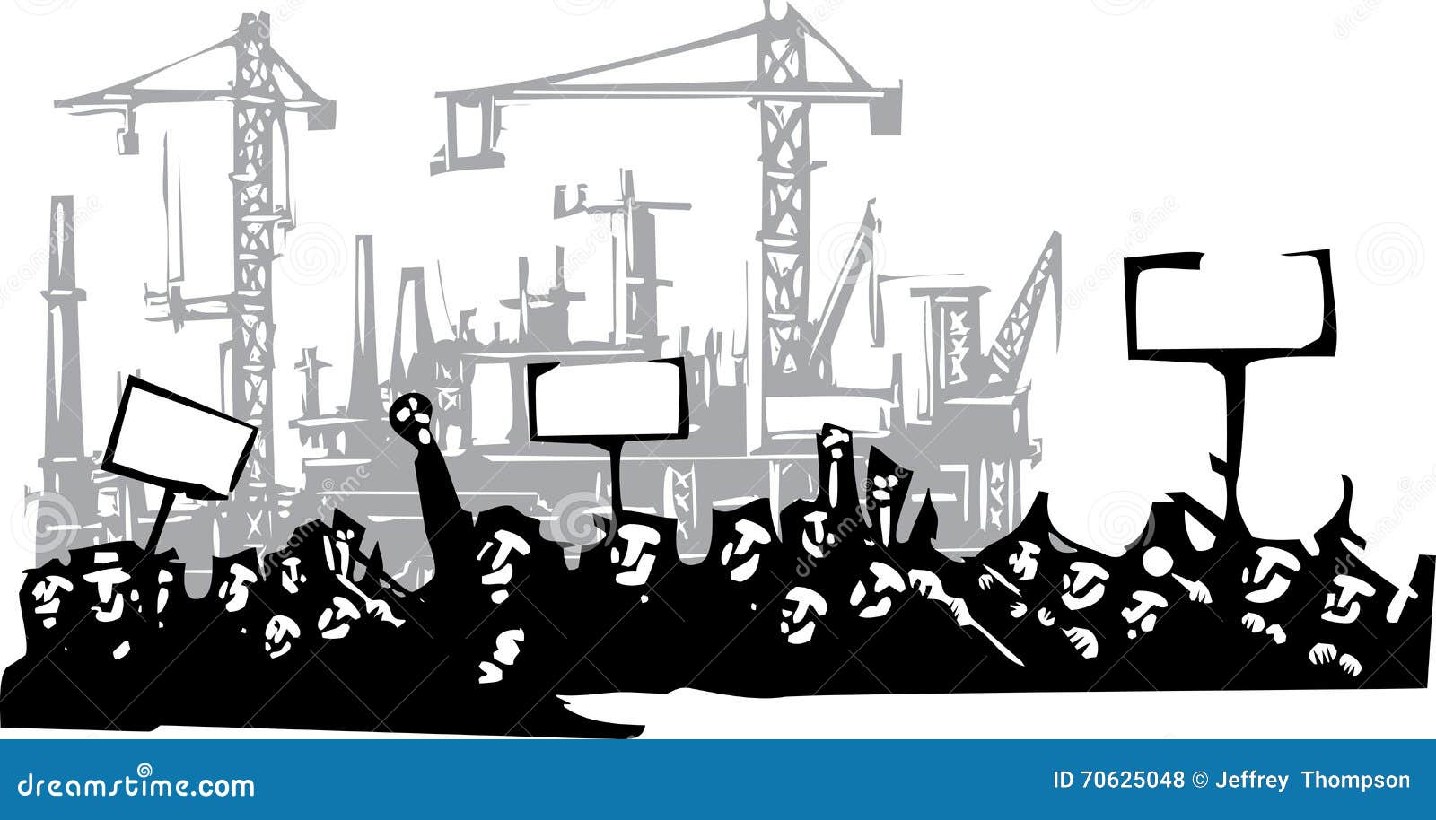 Protest Factory 2 stock vector. Illustration of speech - 70625048