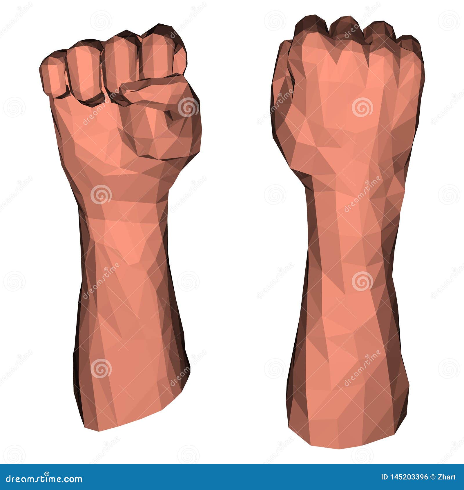Protest Fist for Low Poly Illustrations Stock Vector - Illustration of ...