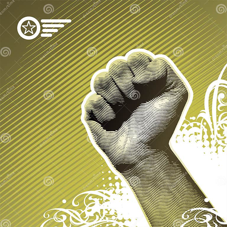 Protest hand stock vector. Illustration of spray, hand - 9378275