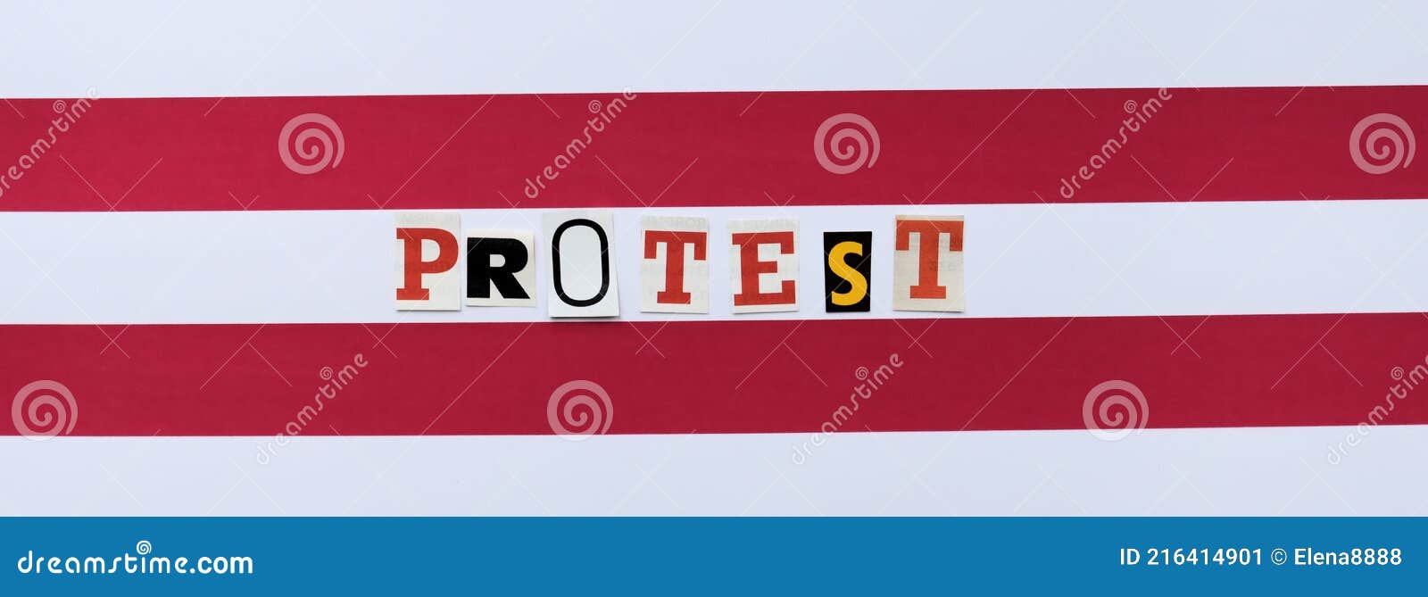 Protest Headline. Cut Out Colored Letters from Magazines and ...