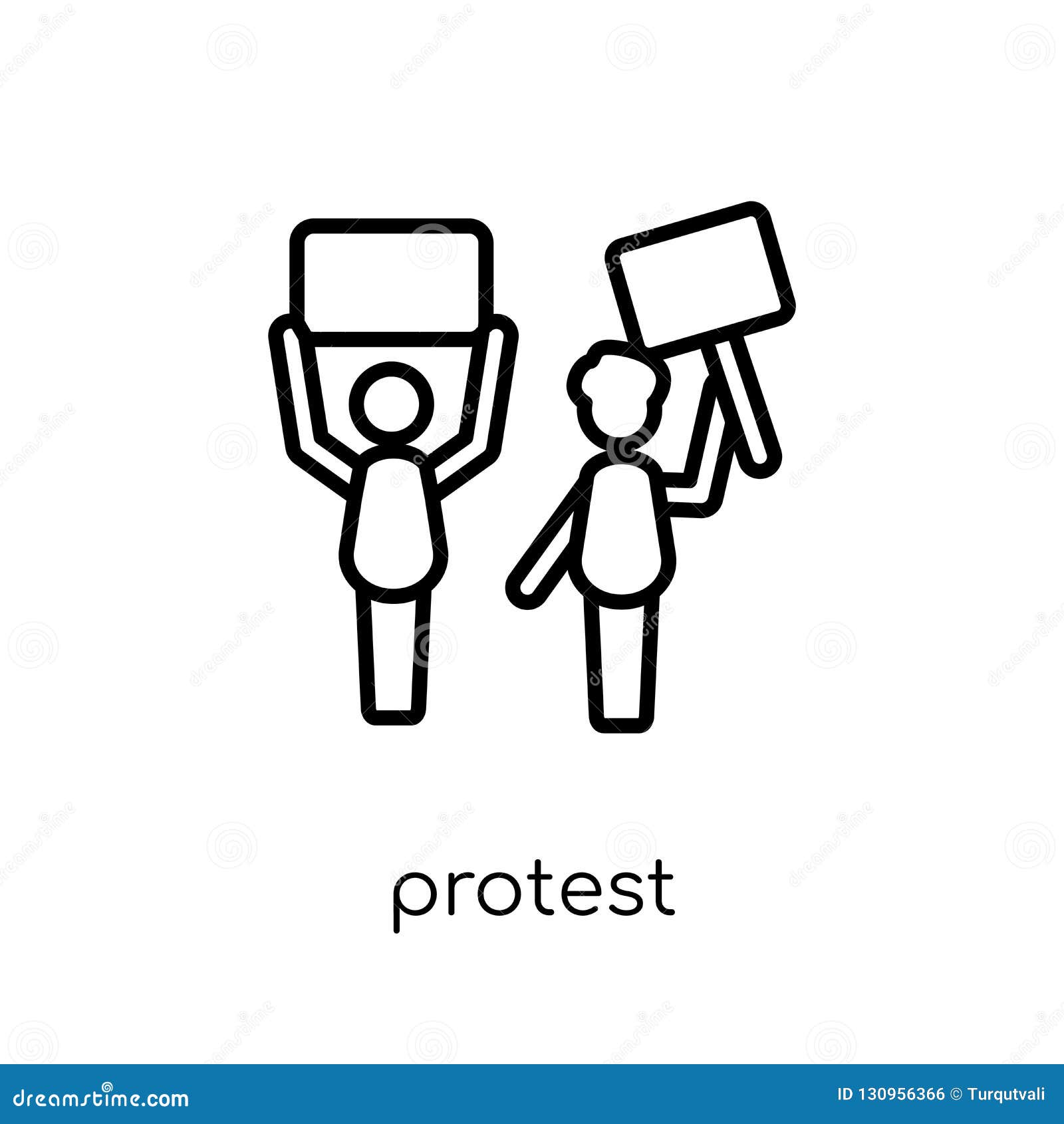 Protest Icon from Collection. Stock Vector - Illustration of police ...
