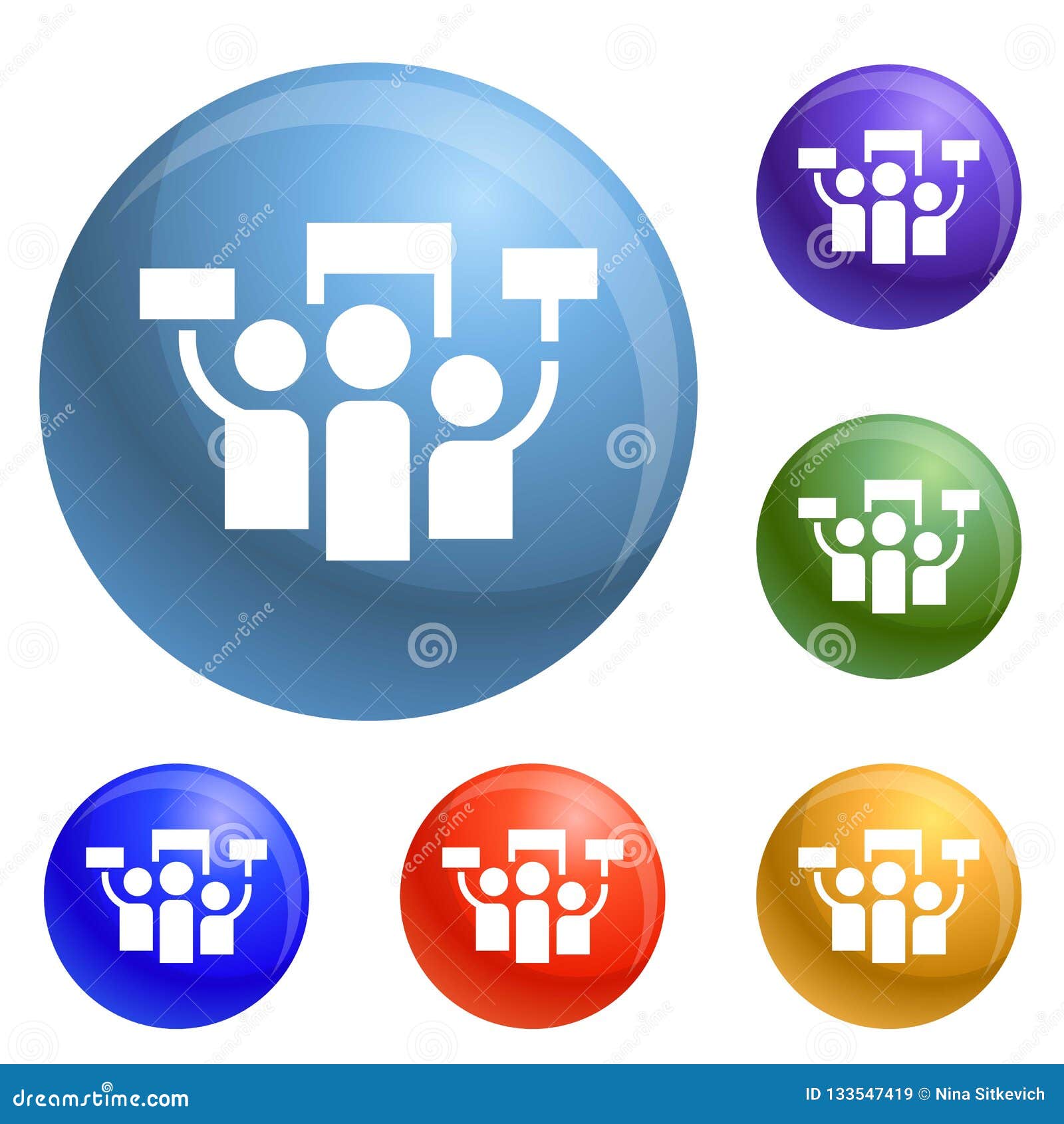 Protest Icons Vector Illustration | CartoonDealer.com #38958372