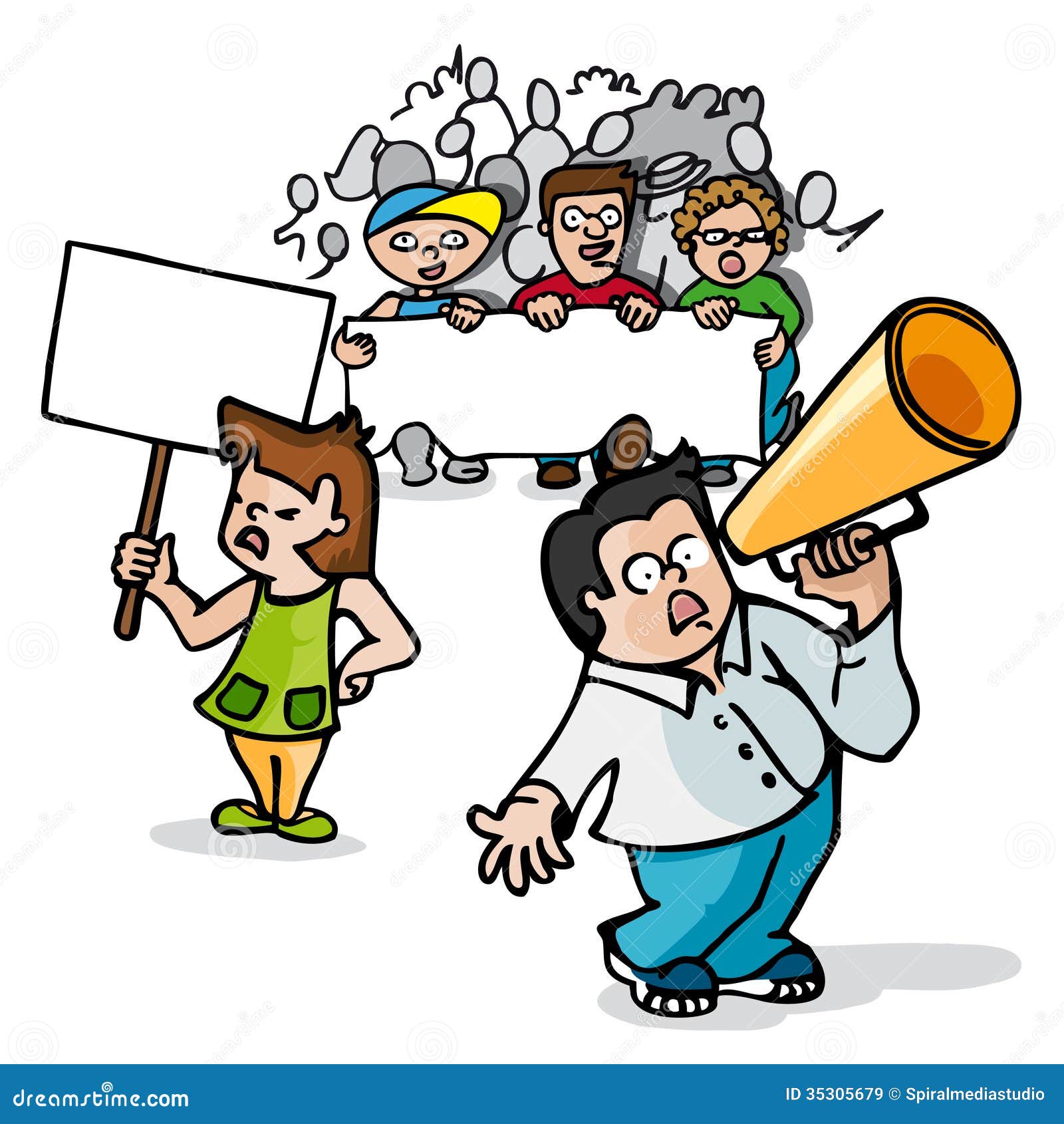 Protest march stock vector. Illustration of political - 35305679