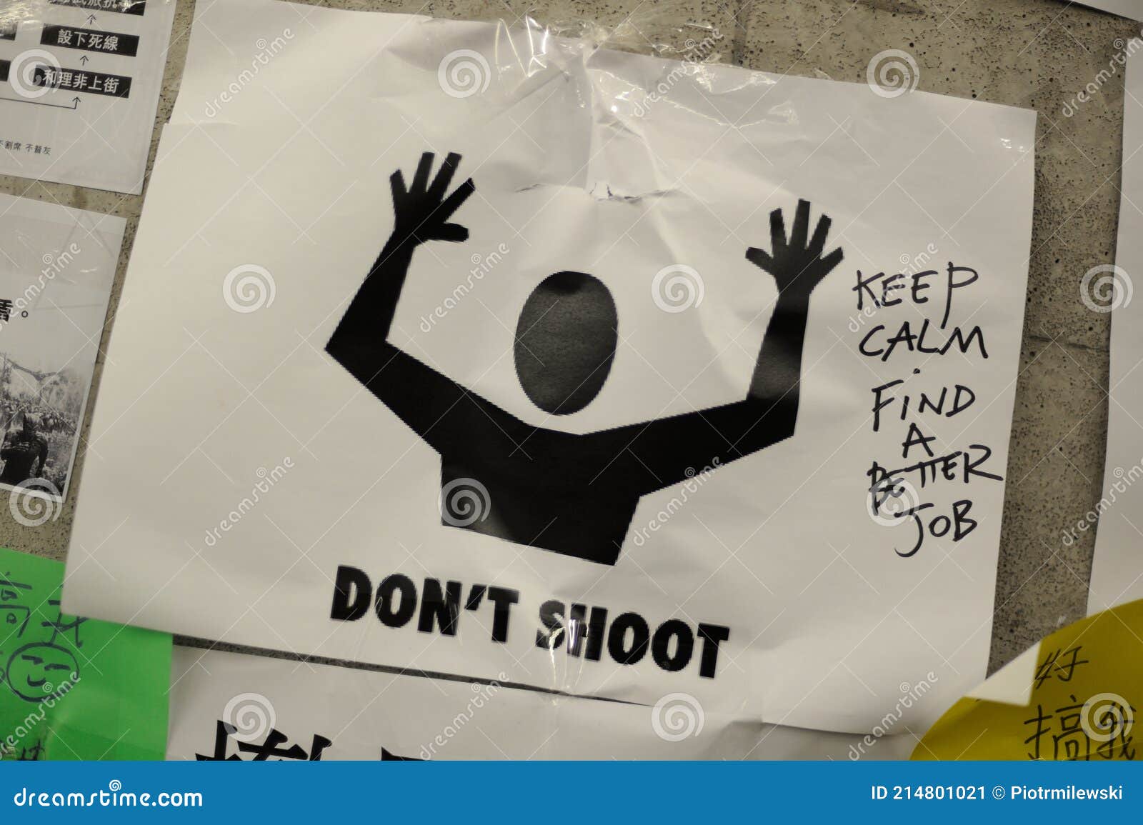 Protest Notes and Messages Supporting Freedom of Speech and Human ...