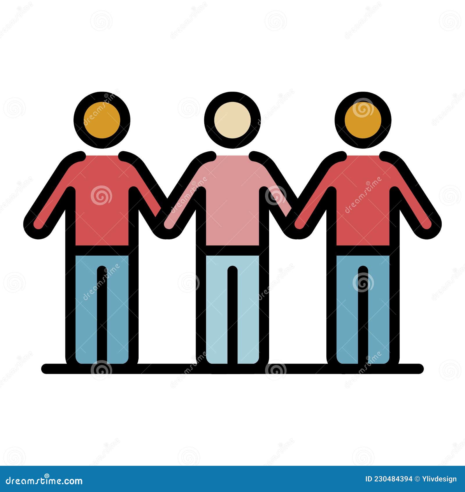 Protest People Line Icon Color Outline Vector Stock Vector ...