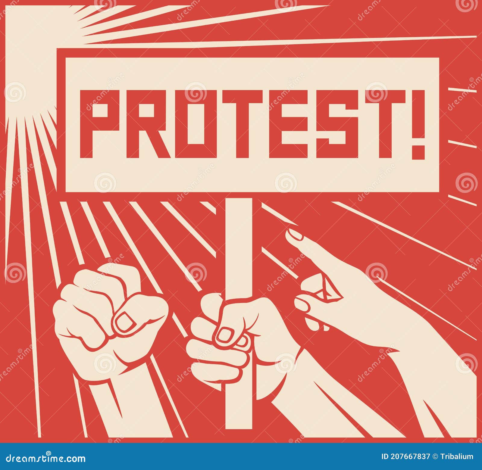 Protest Poster Design Vector Illustration Stock Vector - Illustration ...