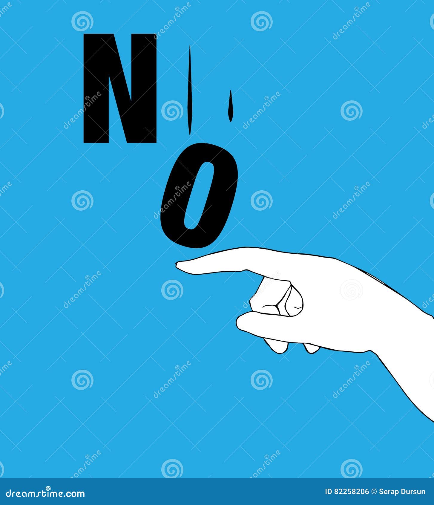 Protest Poster for No stock vector. Illustration of action - 82258206