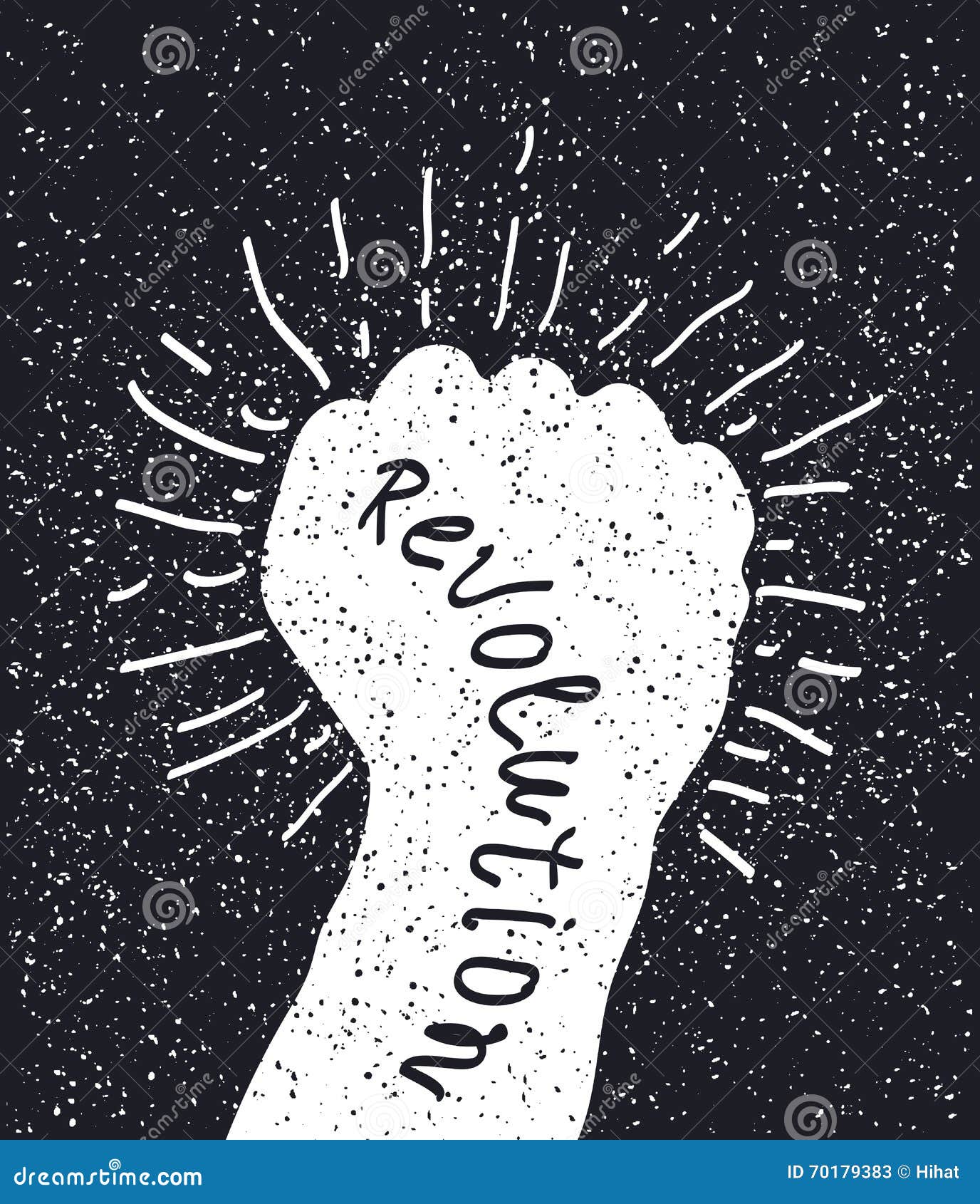 Protest Poster, Raised Fist Held in Protest. Stock Illustration ...