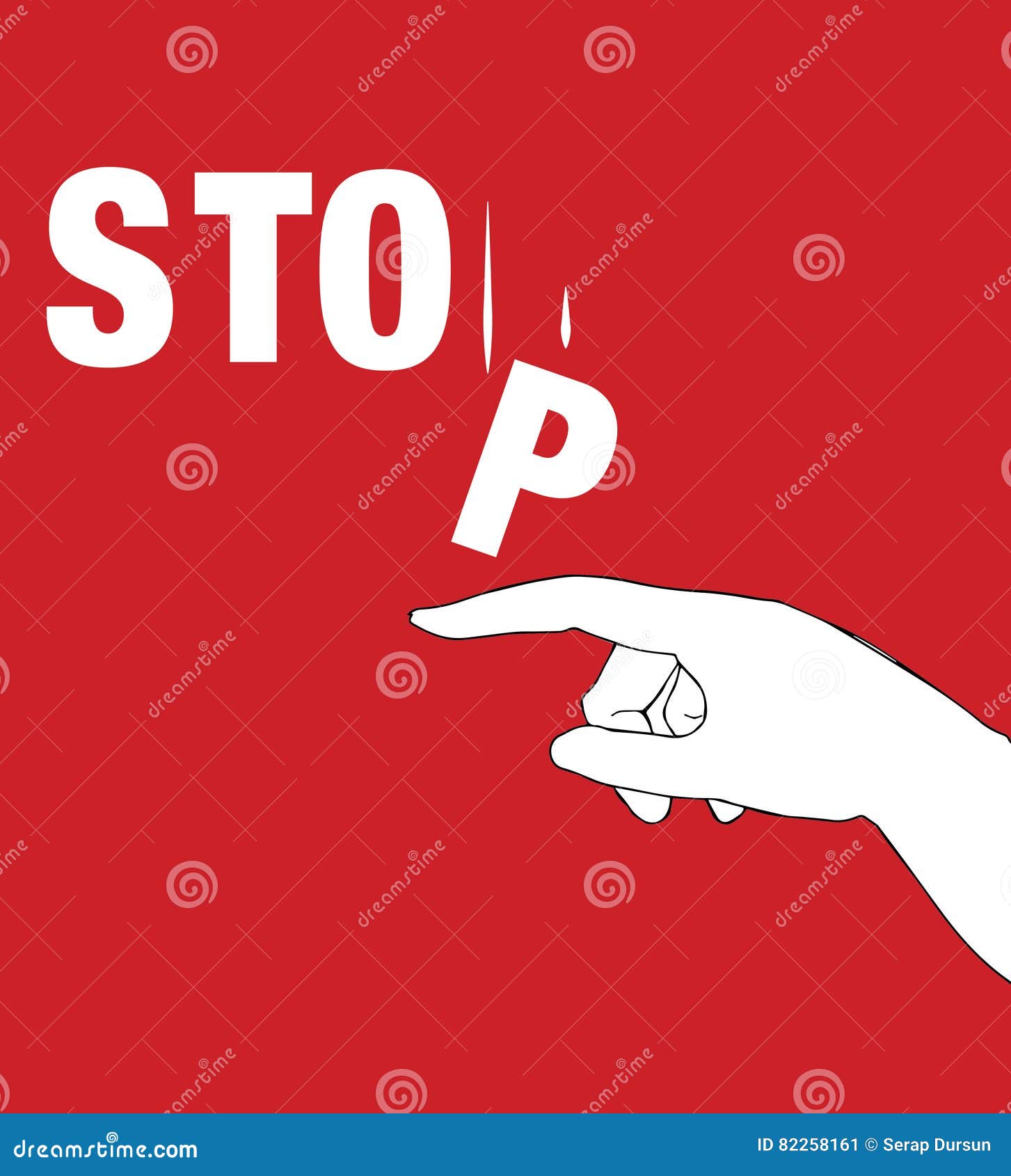 Protest Poster for Stop stock vector. Illustration of communication ...