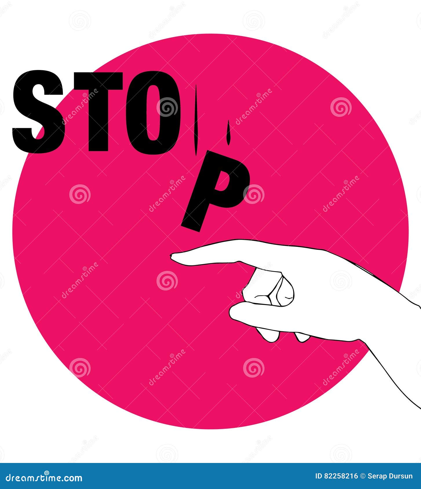 Protest Poster for Stop stock vector. Illustration of activist - 82258216