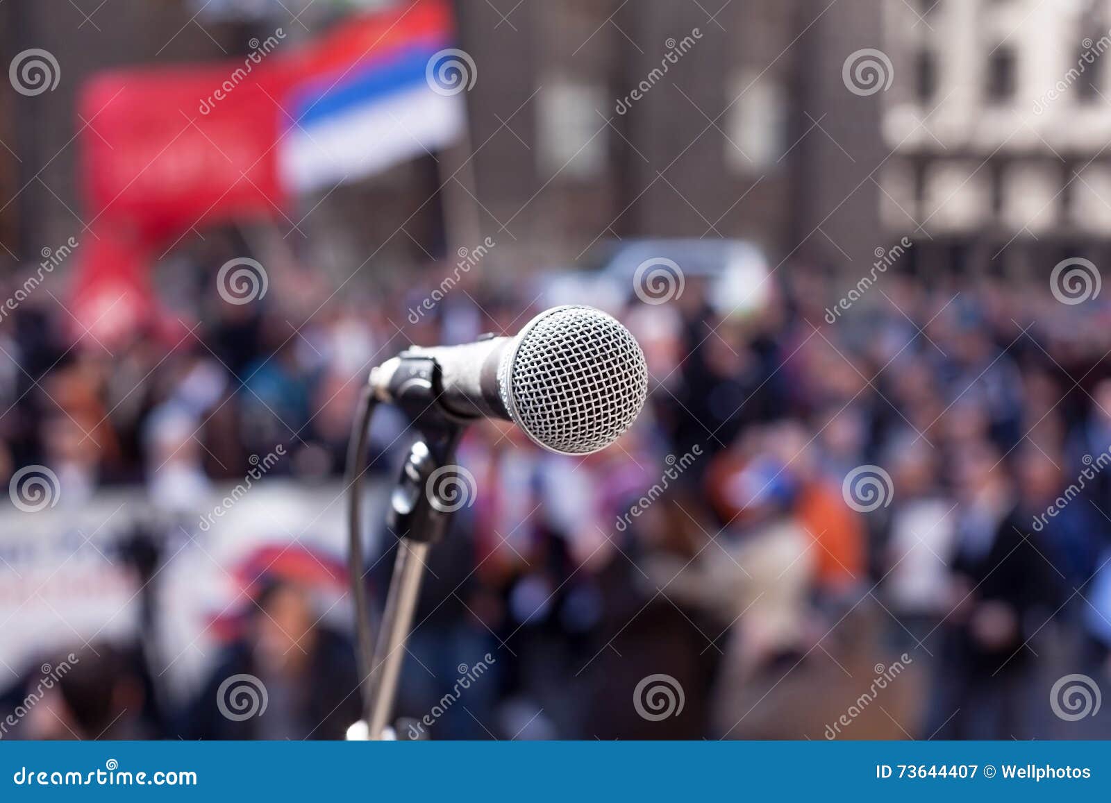 Protest. Public Demonstration. Stock Image - Image of public, audio ...