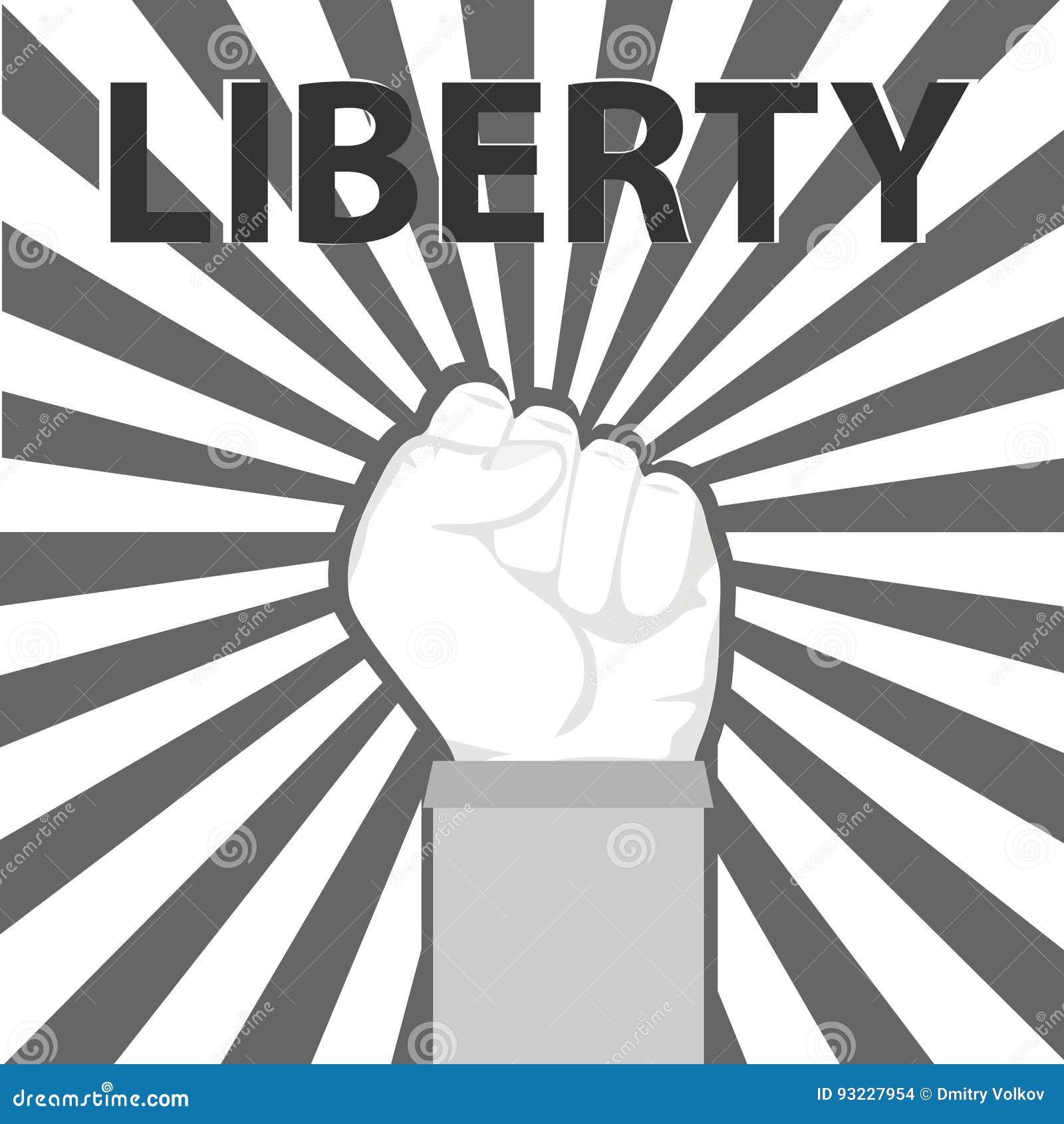 Protest, Raised Hand in Protest Stock Vector - Illustration of placard ...