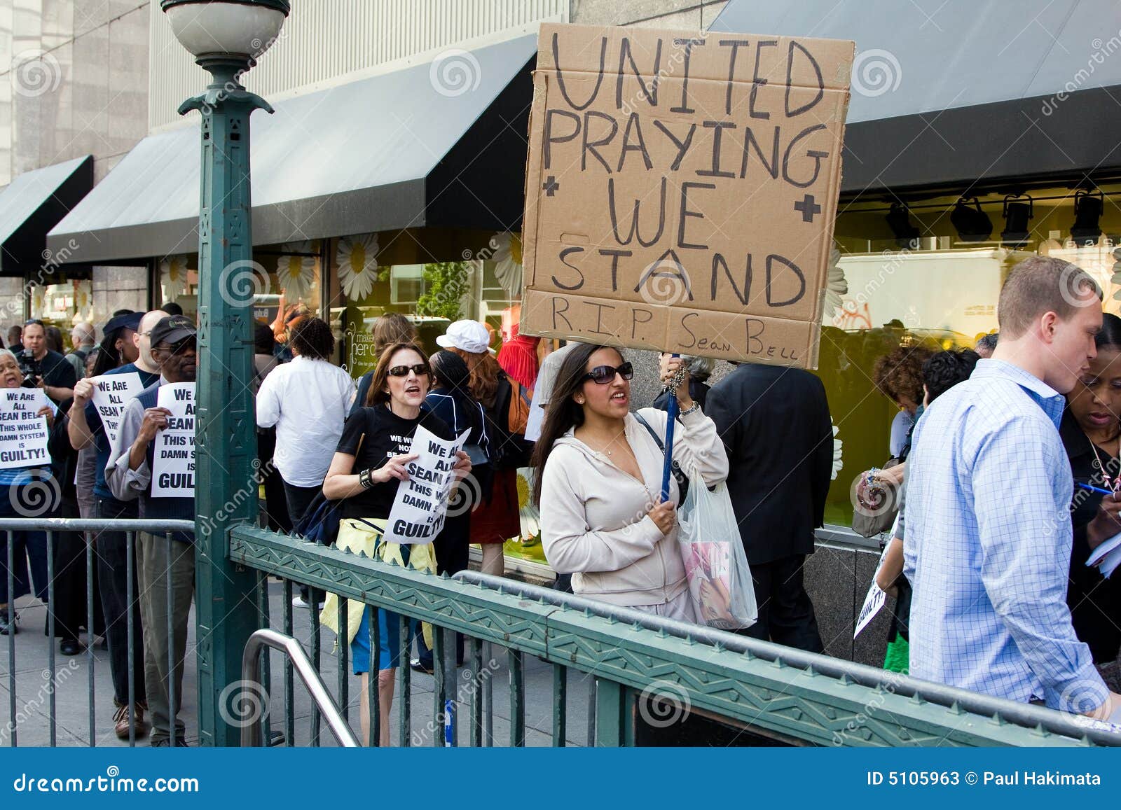 Protest for Sean Bell editorial stock photo. Image of murder - 5105963