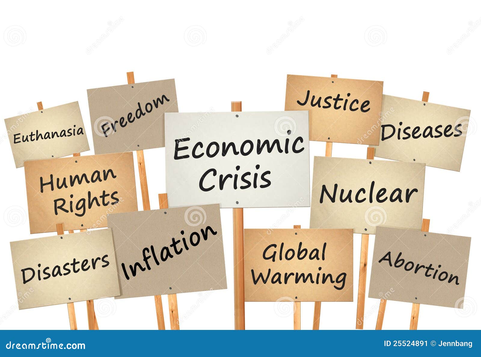 Protest Sign Board World Problem Stock Image - Image of public, message ...