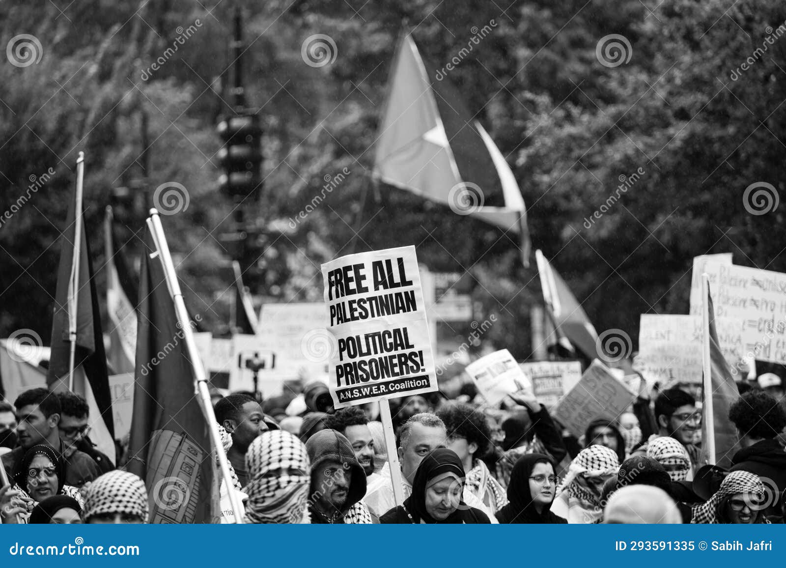 Washington, DC - 10-14-2023: Protest Signs at Palestine Protest in ...