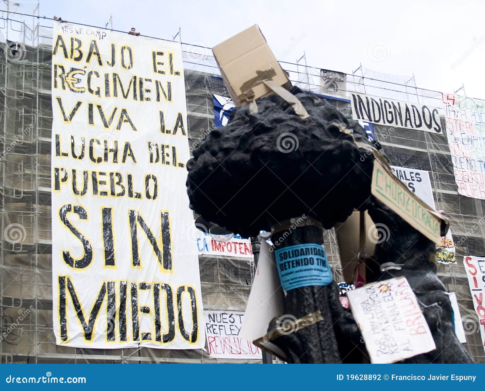 Protest Signs at the Spanish Revolution Editorial Photography - Image ...