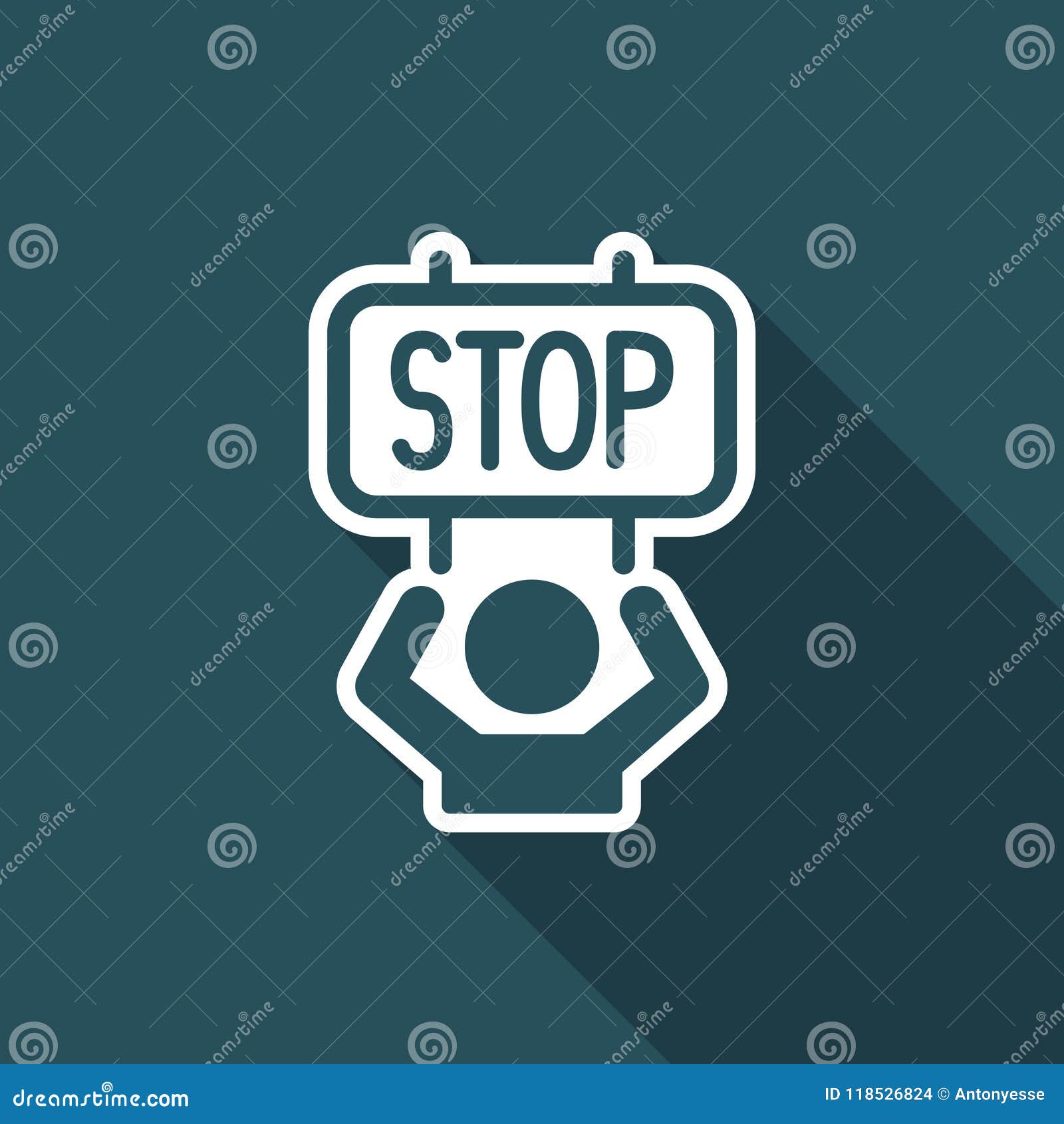Protest for the Stop - Vector Web Icon Stock Vector - Illustration of ...