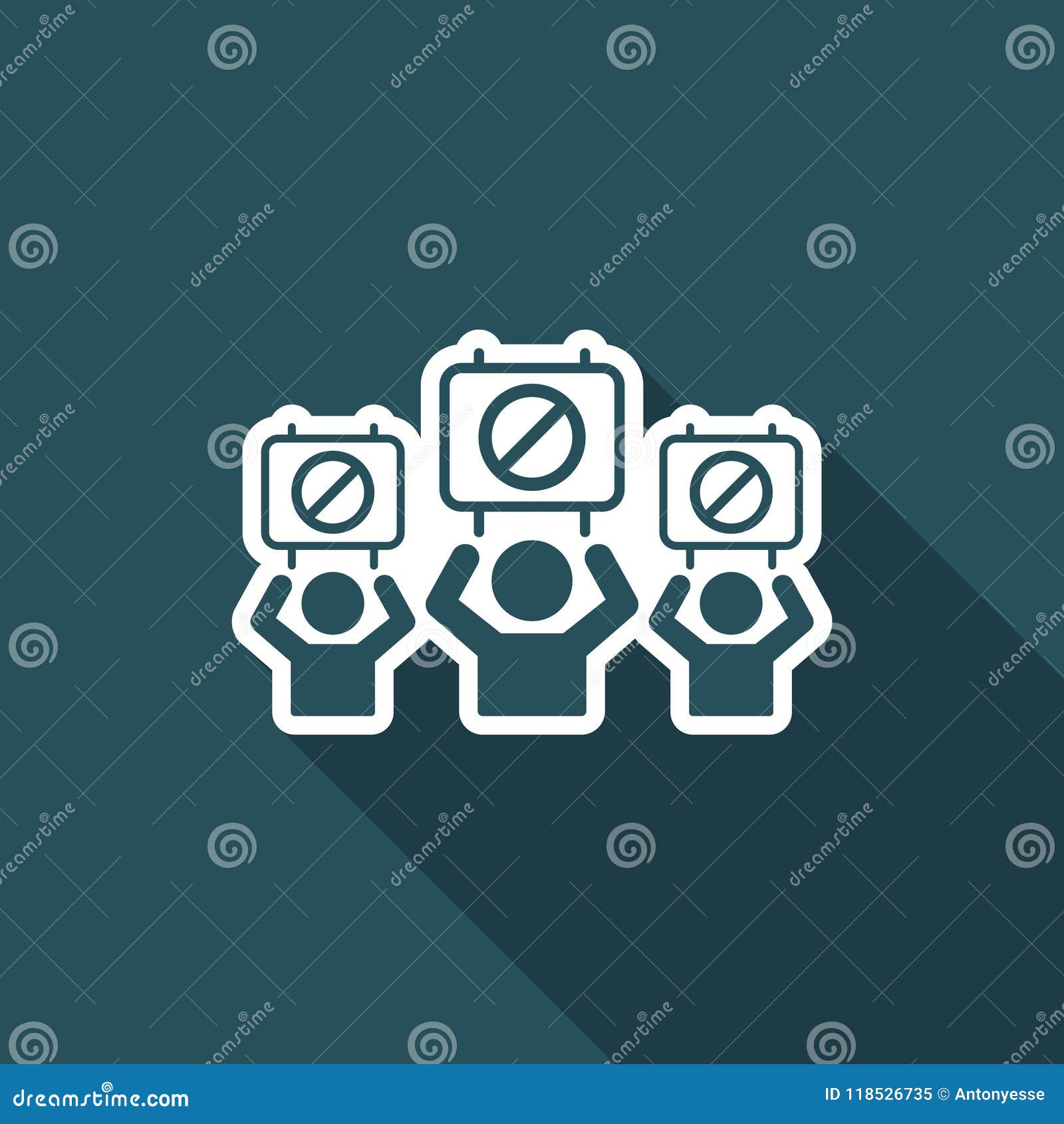 Protest for the Stop - Vector Web Icon Stock Vector - Illustration of ...