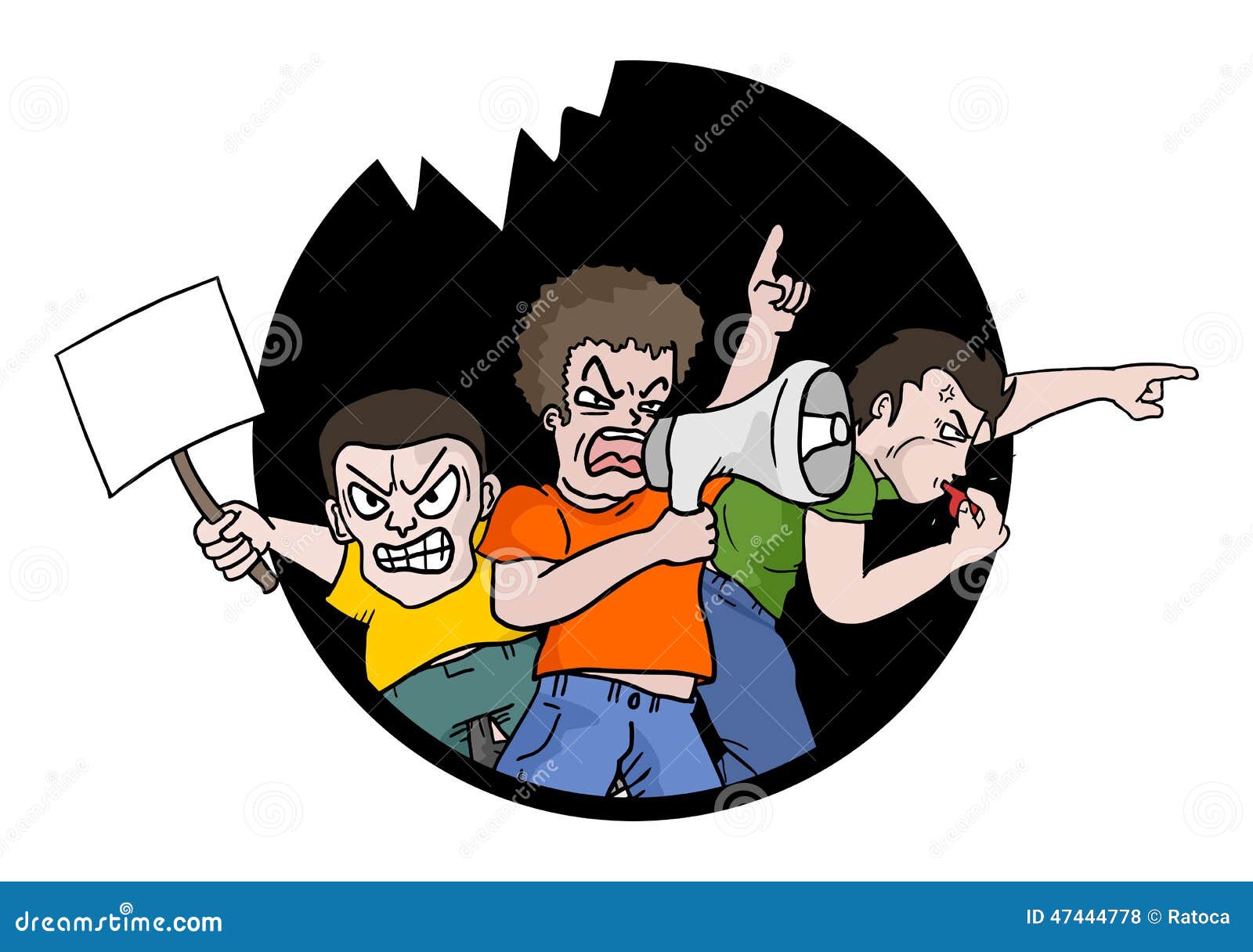 Protest symbol stock vector. Illustration of people, group - 47444778