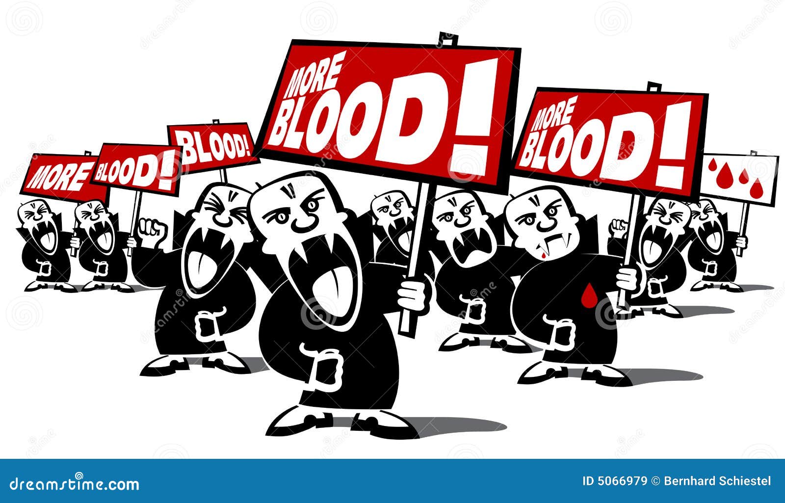 Angry Vampire Set, Scary Count Dracula Character Wearing Black And Red ...