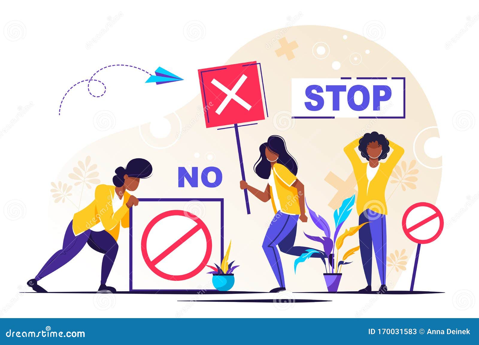 Protest Vector Illustration. Flat Tiny Stock Vector - Illustration of ...