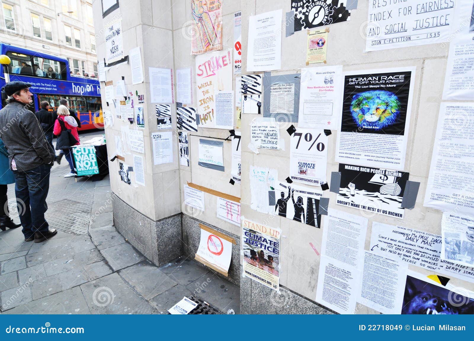 Protest wall editorial stock image. Image of english - 22718049
