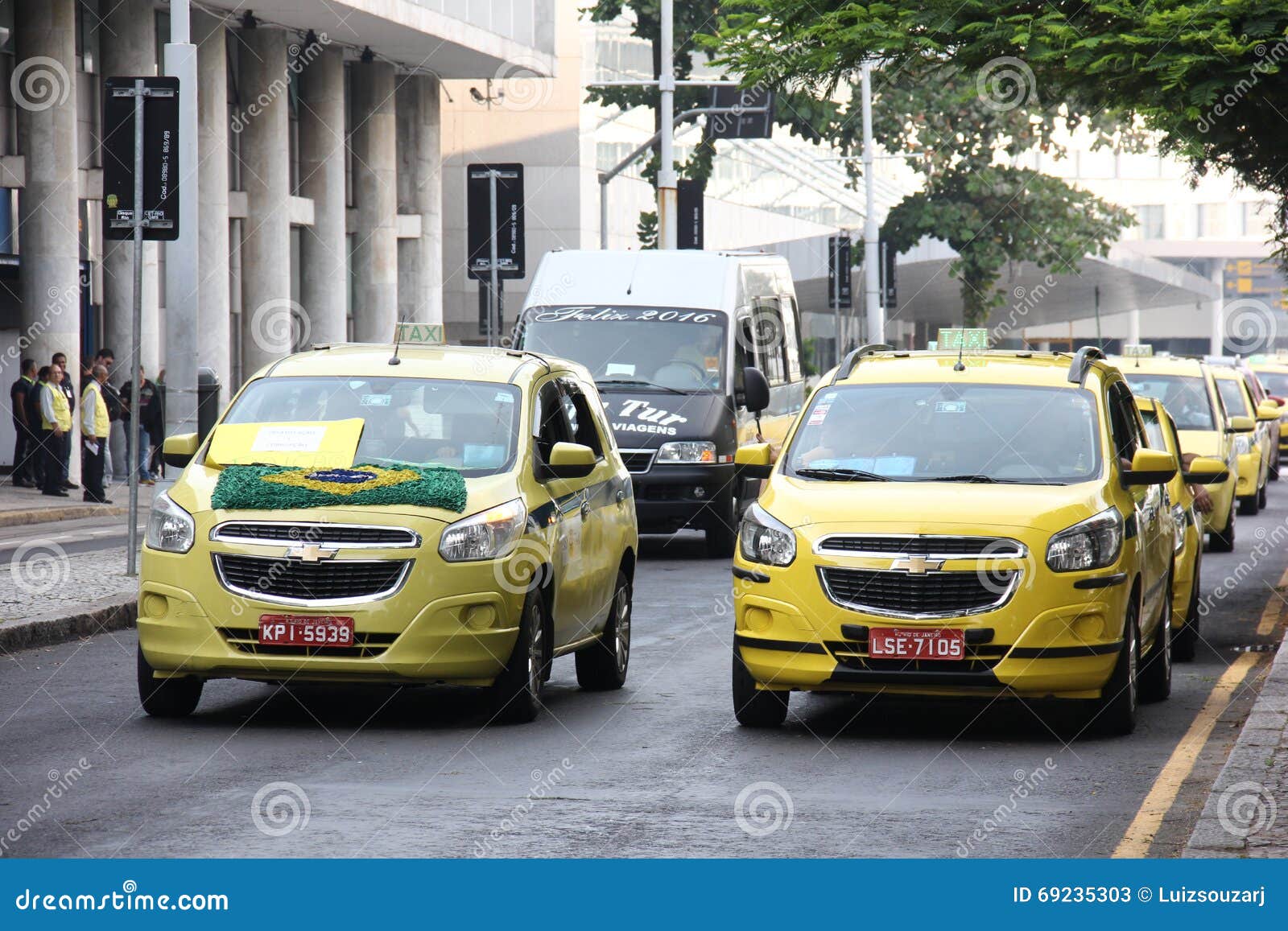 Protesta Dei Tassisti Contro Uber Nel Brasile Fotografia Stock ...