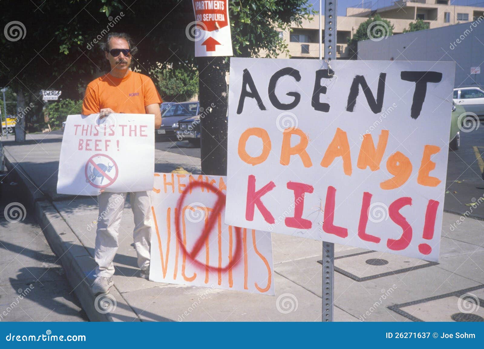 Protester Against Agent Orange Chemicals Editorial Photography - Image ...