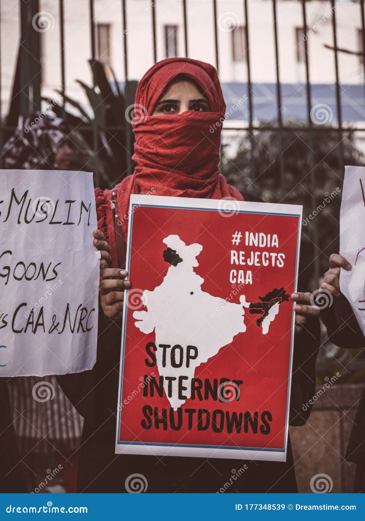A Protester during Anti CAA Protest Editorial Stock Image - Image of ...