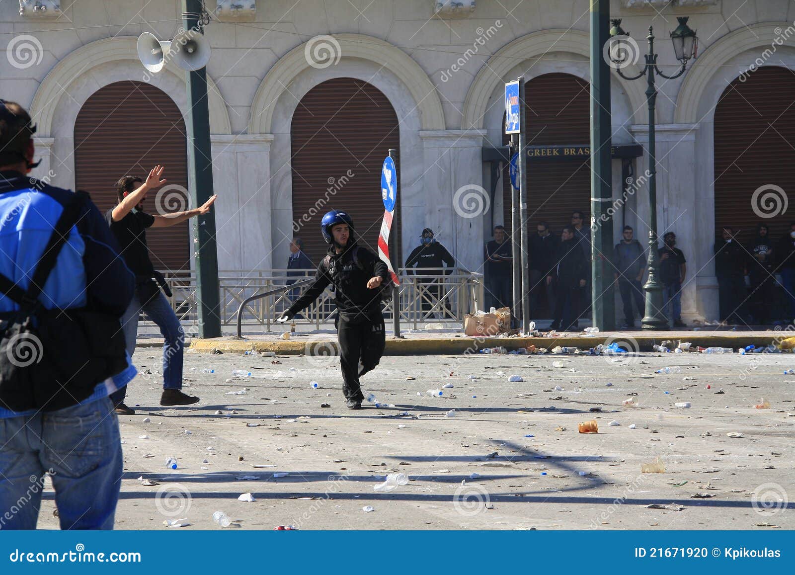Protester Ready To Throw Rock Editorial Image - Image of protests ...