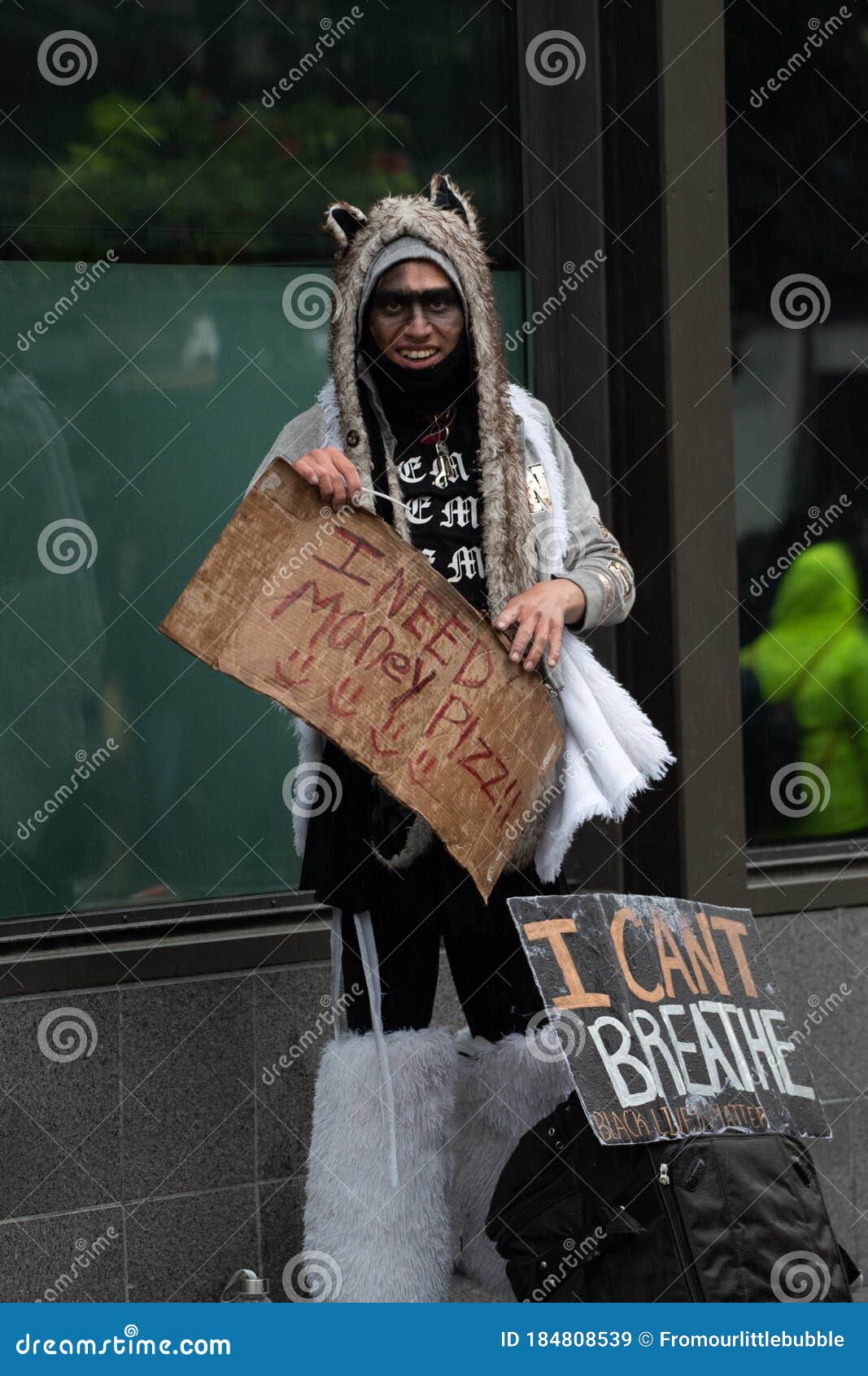 Protester in Seattle with Signs on May 30 2020 Editorial Stock Image ...